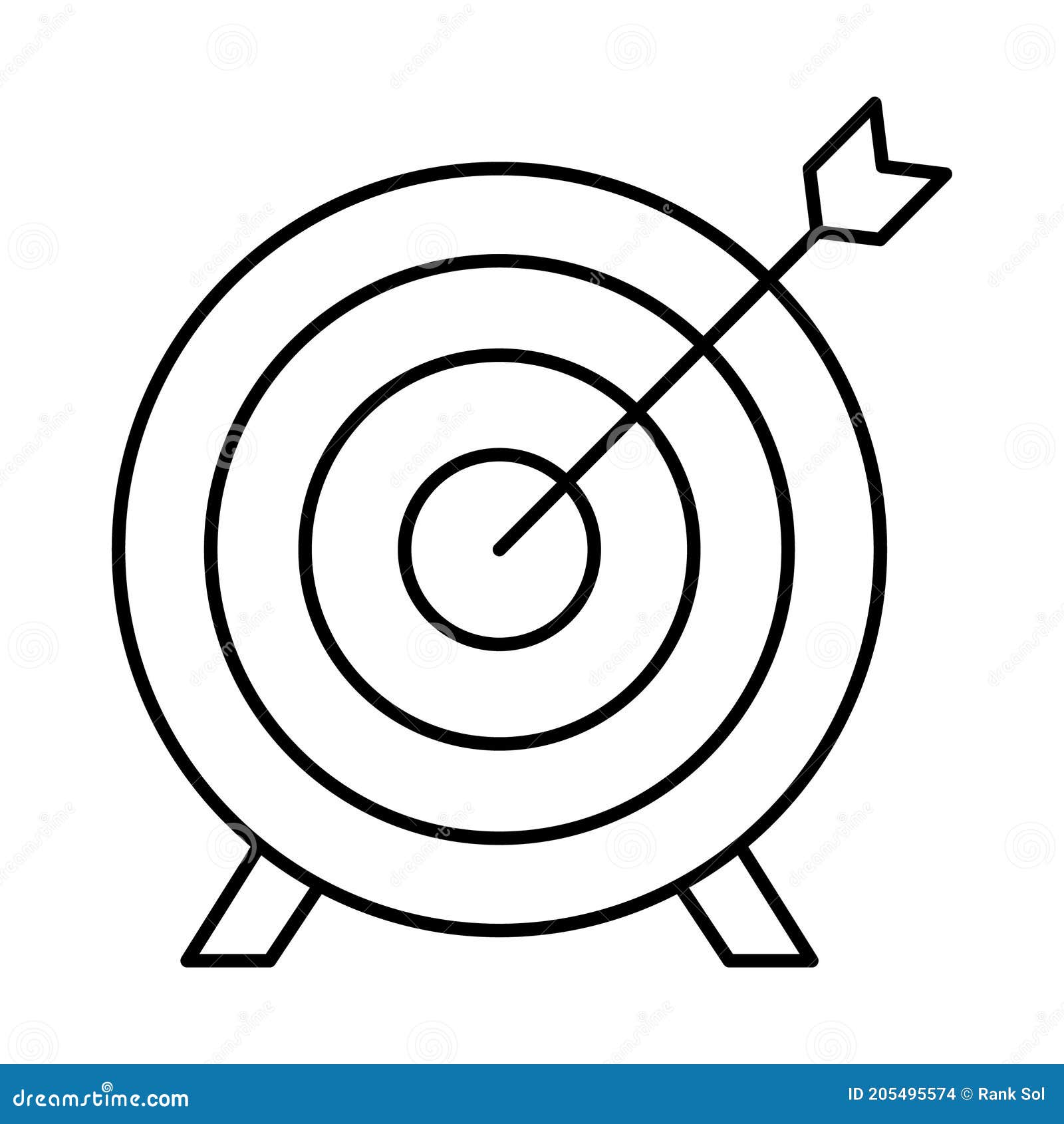 Bullseye Arrow, Dartboard Vector Icon Which Can Easily Modify Stock ...