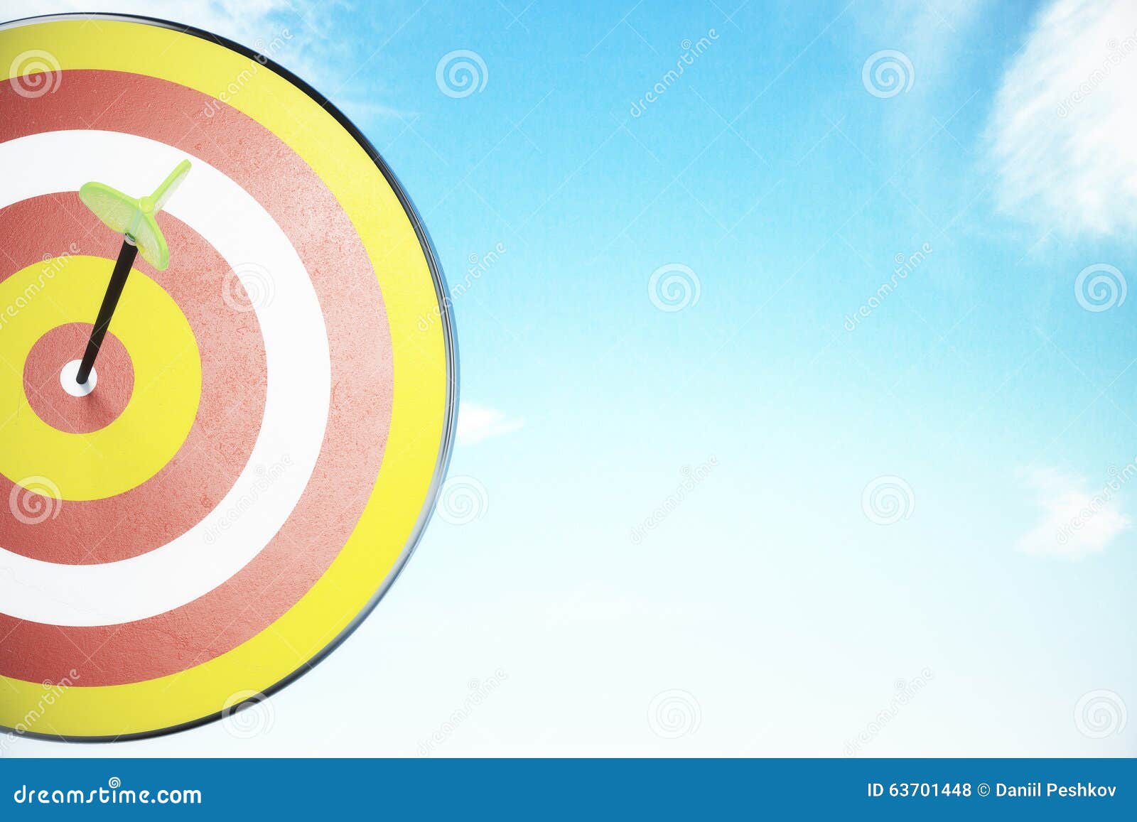 Bullseye Concept at Blue Sky Background Stock Photo - Image of ...