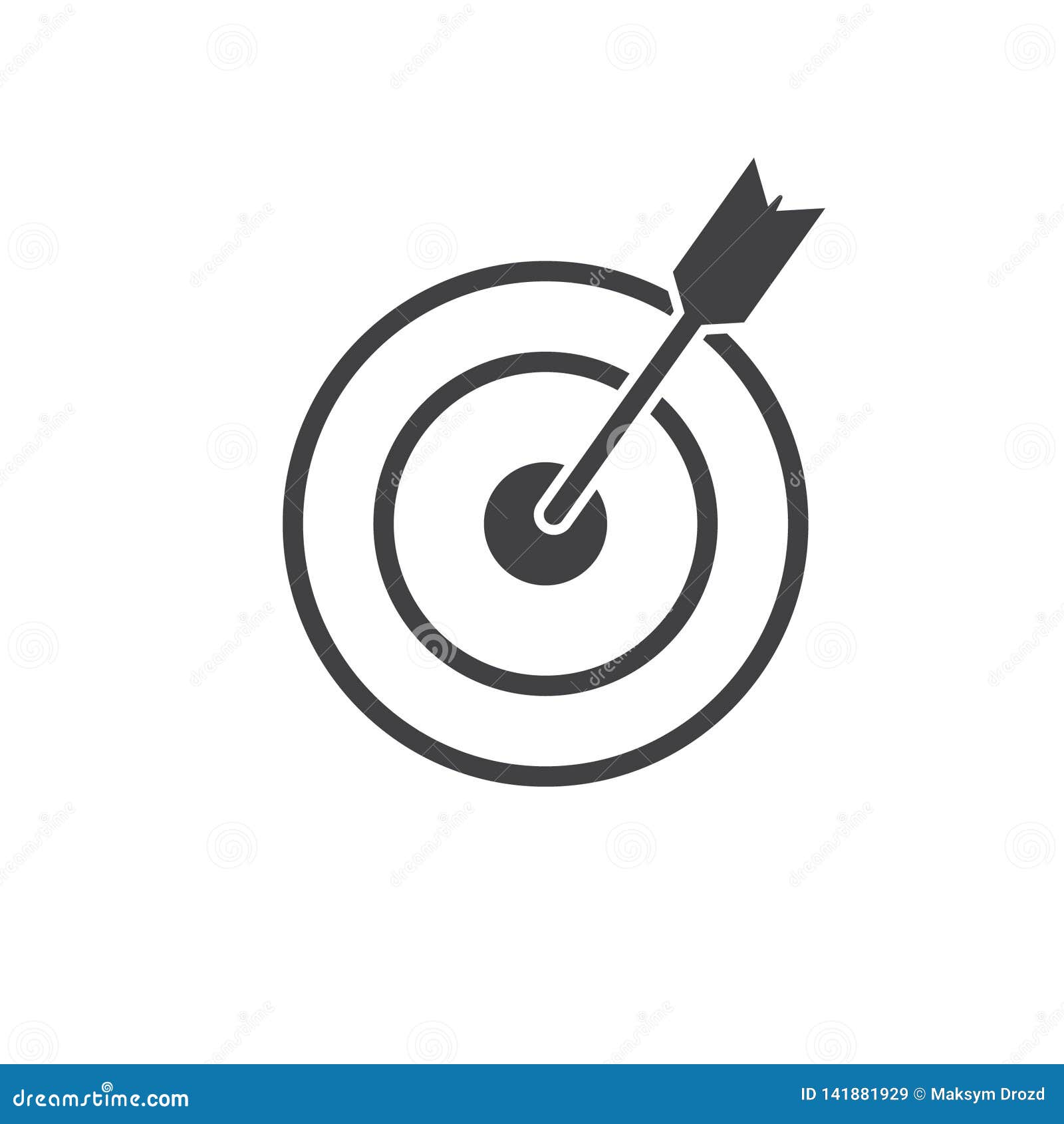 Bullseye or Dart Board Icon Image Stock Vector - Illustration of target ... Bullseye or Dart Board Icon Image Stock Vector - Illustration of target ...