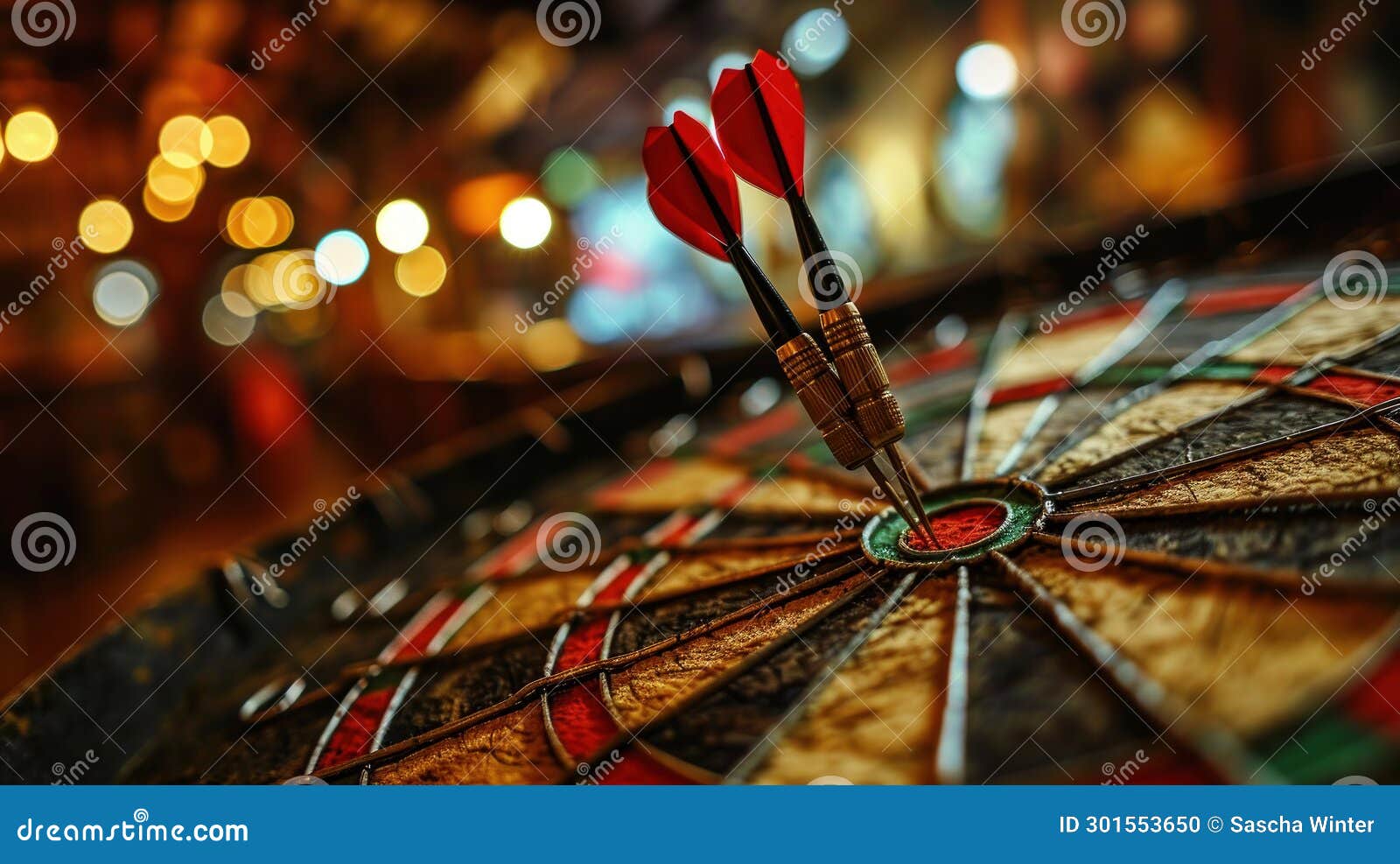 Bullseye Elegance: Macro View of Dart Board Precision Stock Photo ...