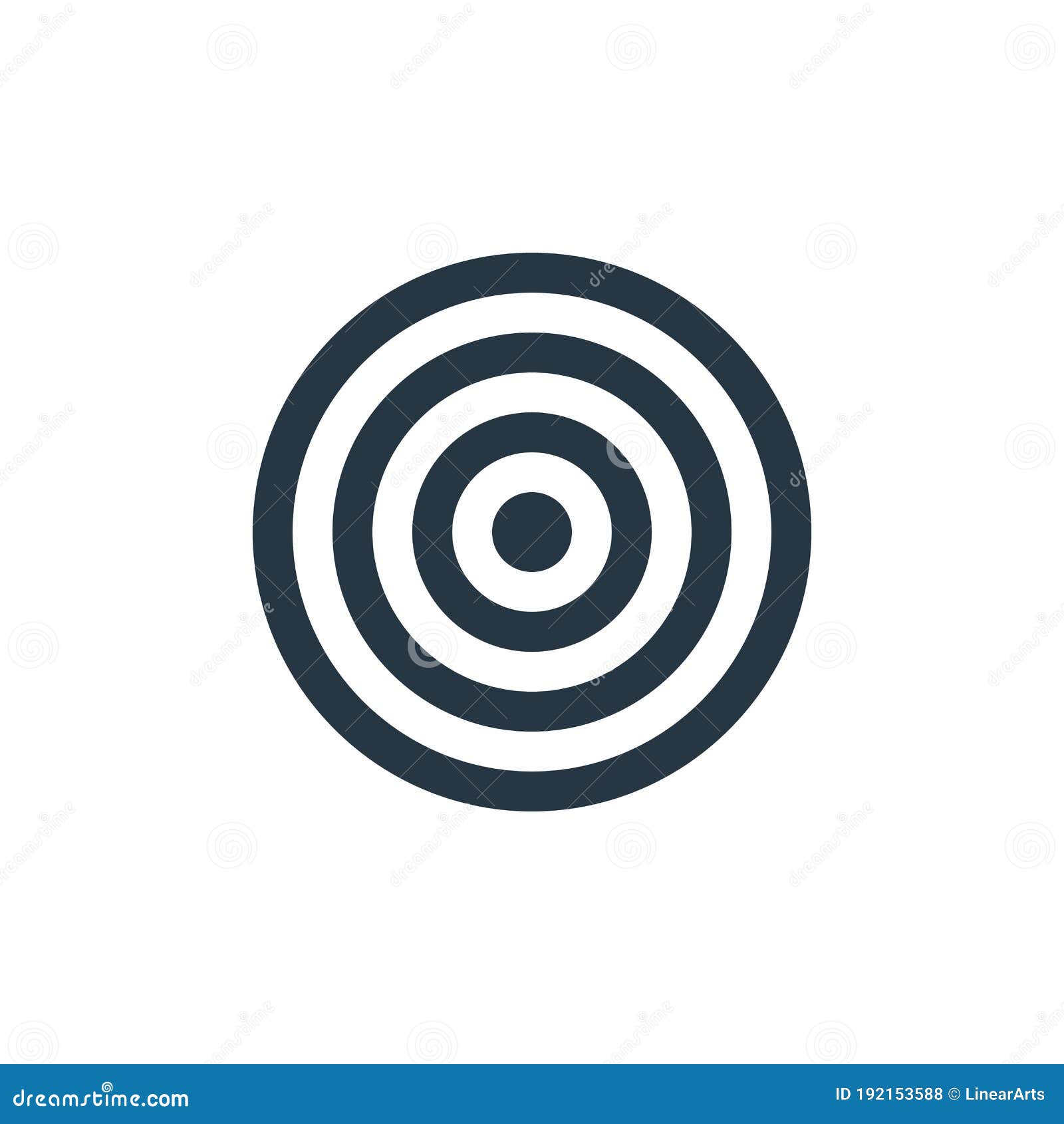 Bullseye Icon Vector from Business and Management Concept. Thin Line ...