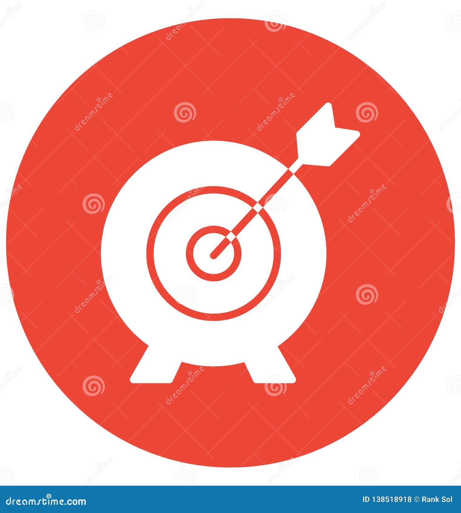 Bullseye Isolated Vector Icon that Can Be Easily Modified or Edit Stock ...