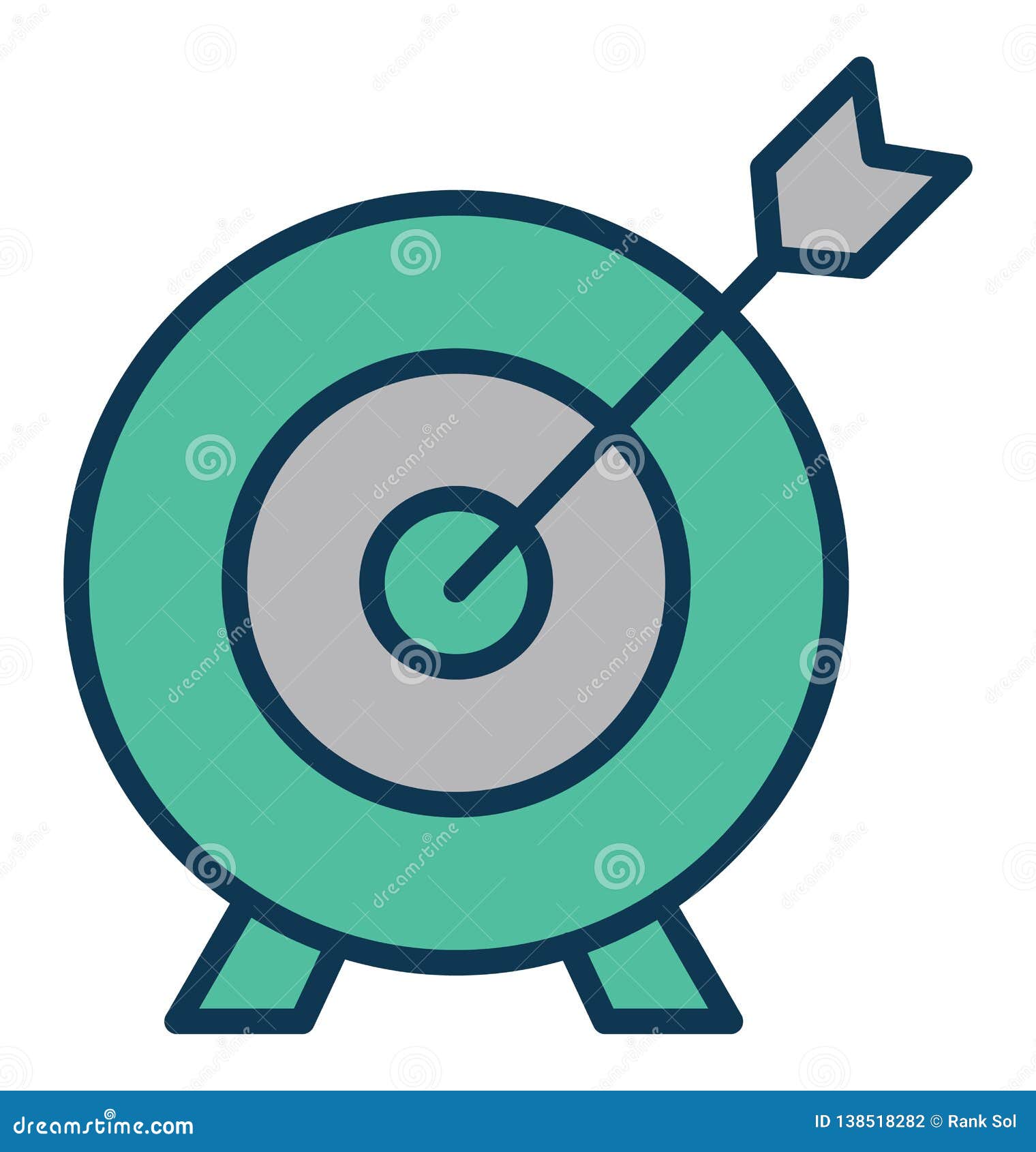 Bullseye Isolated Vector Icon that Can Be Easily Modified or Edit Stock ...