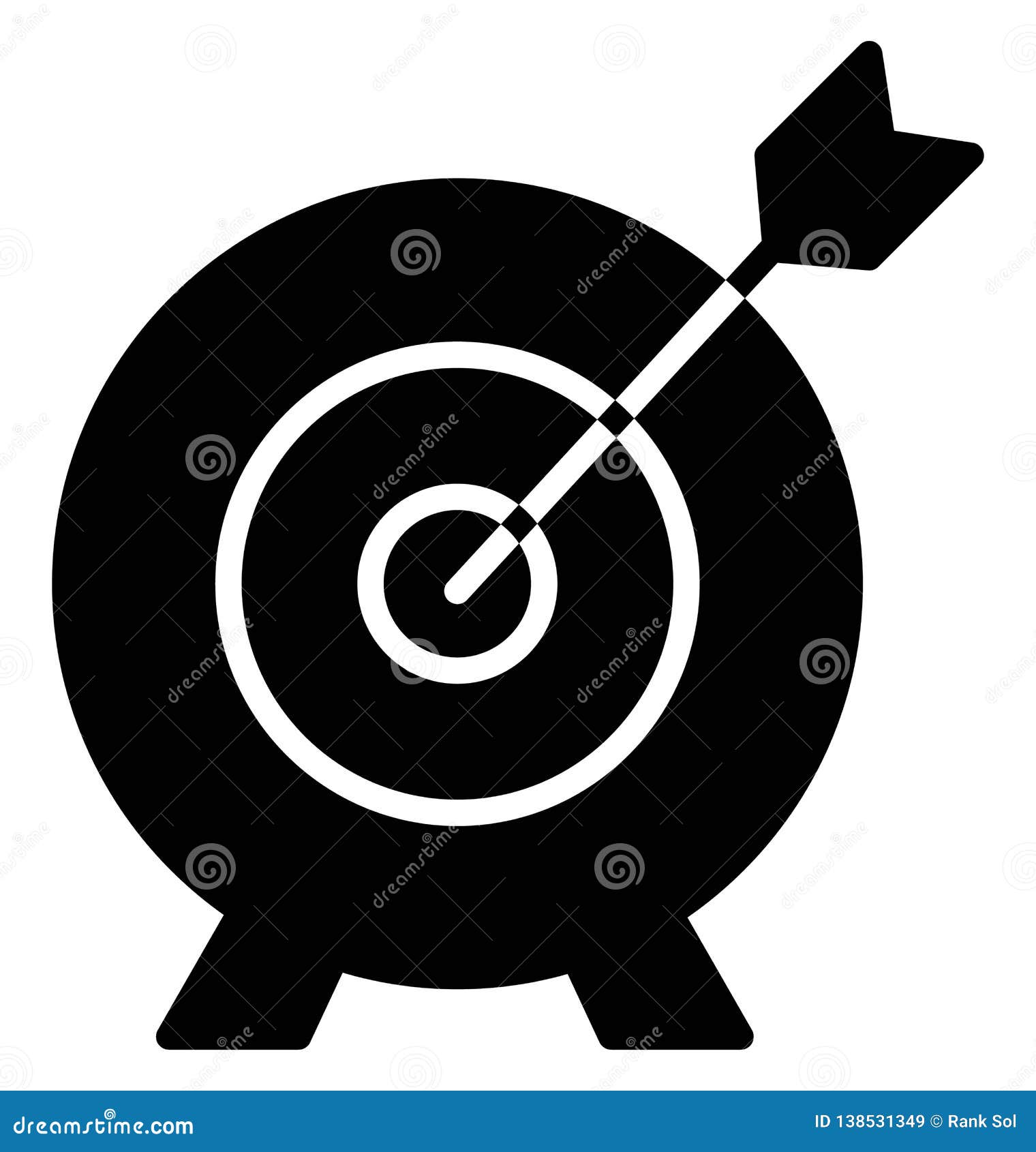 Bullseye Isolated Vector Icon that Can Be Easily Modified or Edit Stock ...