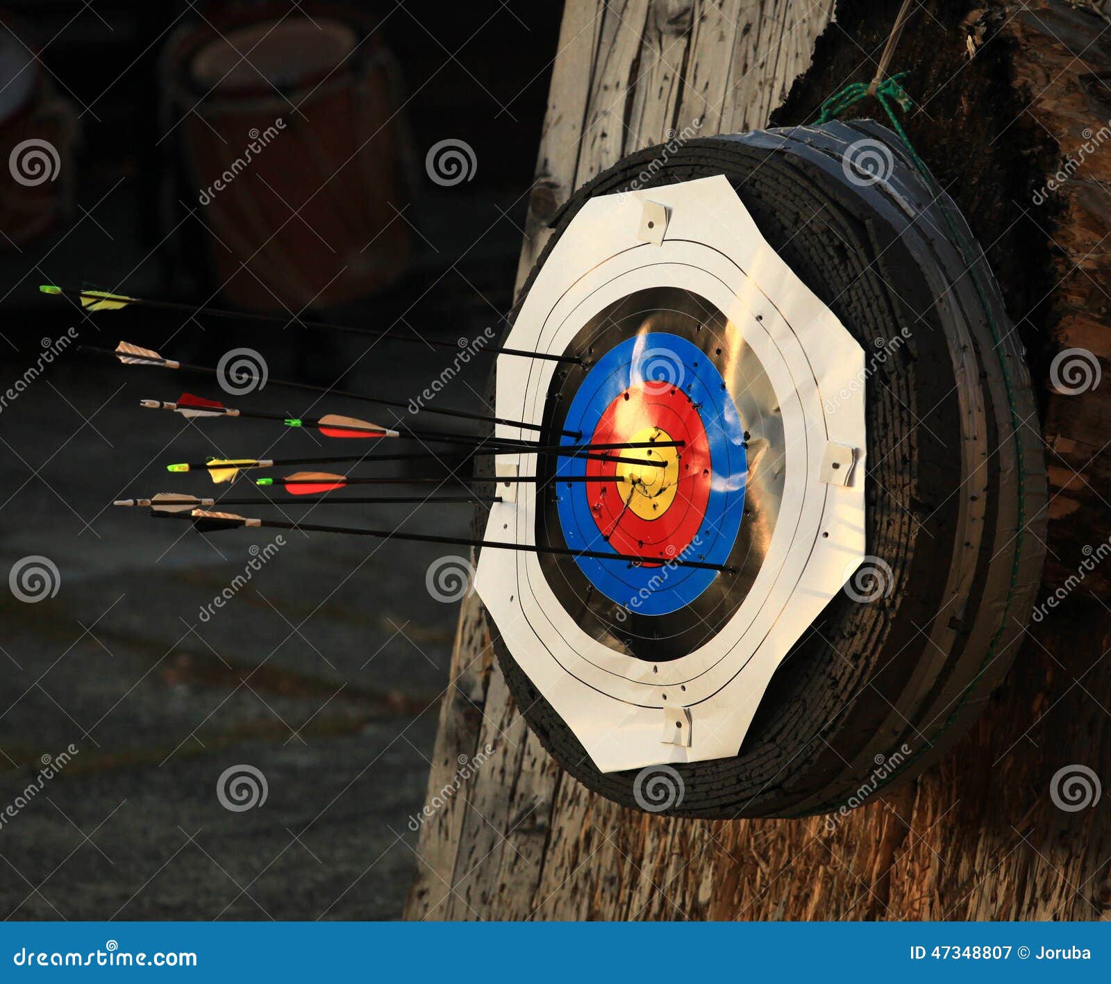 Bullseye with many arrows stock image. Image of range - 47348807