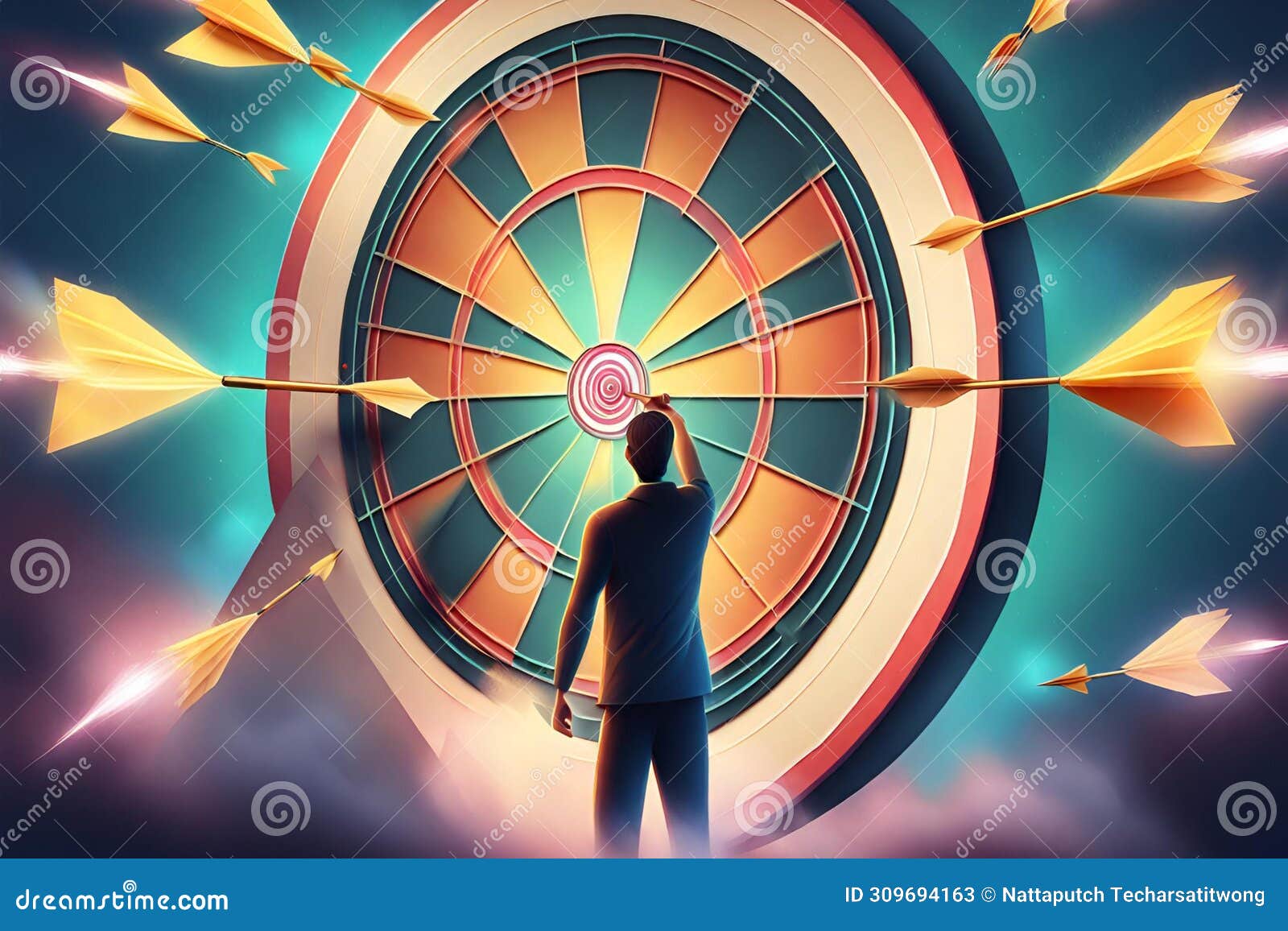 Bullseye Marketing: Hitting the Target with Precision Stock Image ...