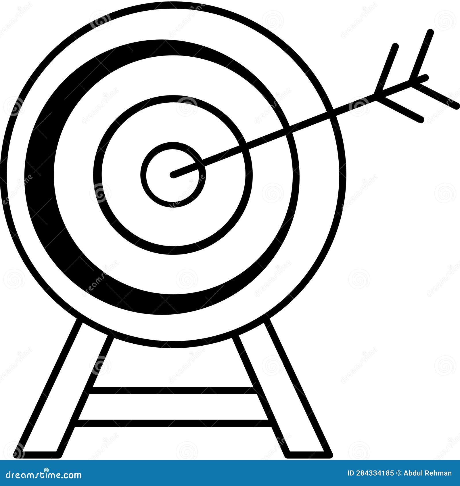 Bullseye Outline Vector Icon that Can Easily Edit or Modify . Stock ...