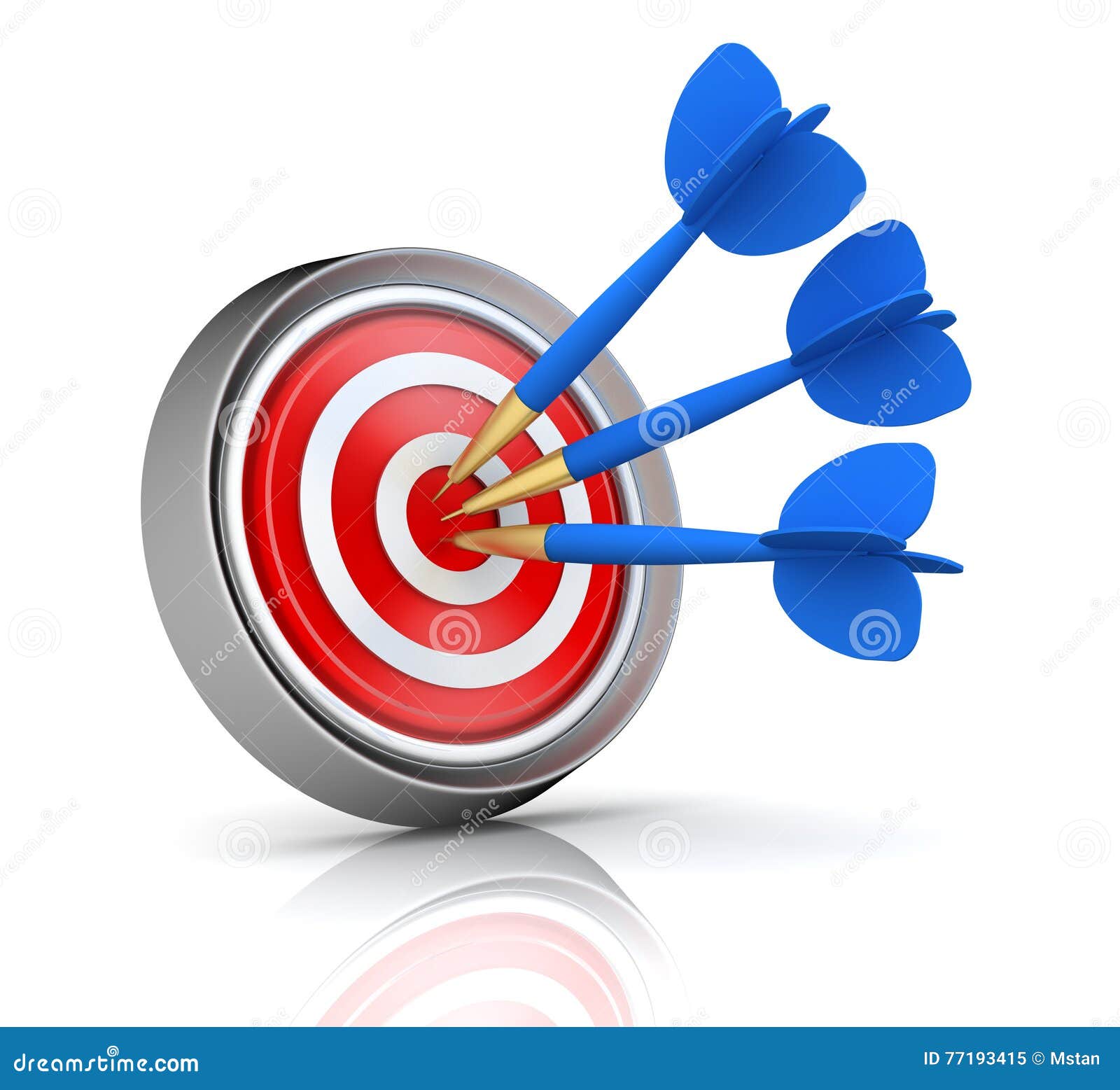 Bullseye Target Concept 3d Illustration Stock Illustration ...