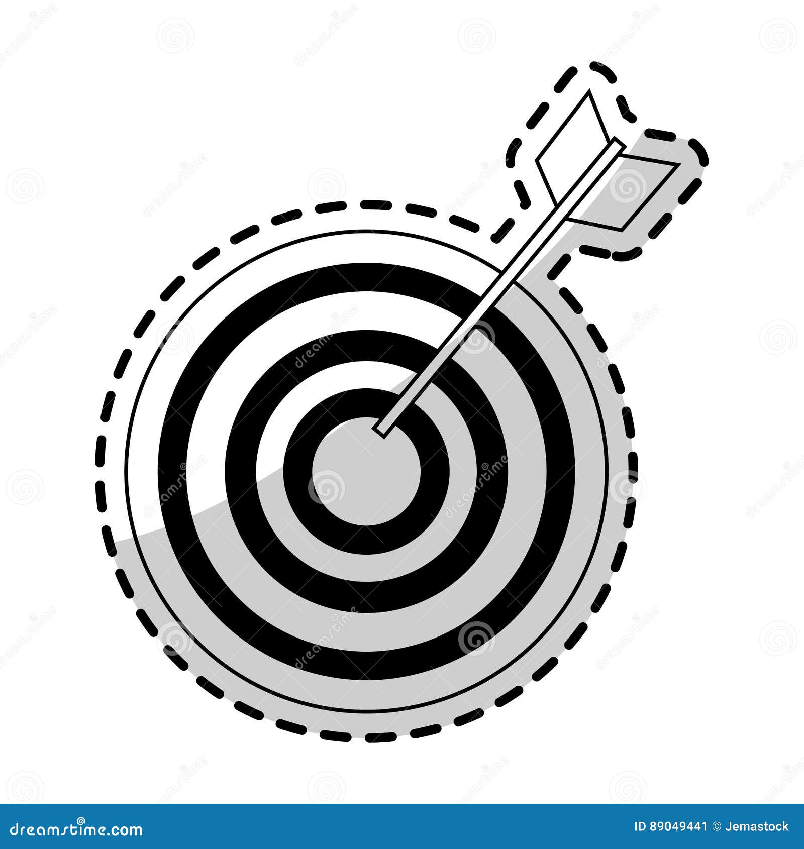 Bullseye target icon image stock illustration. Illustration of ...