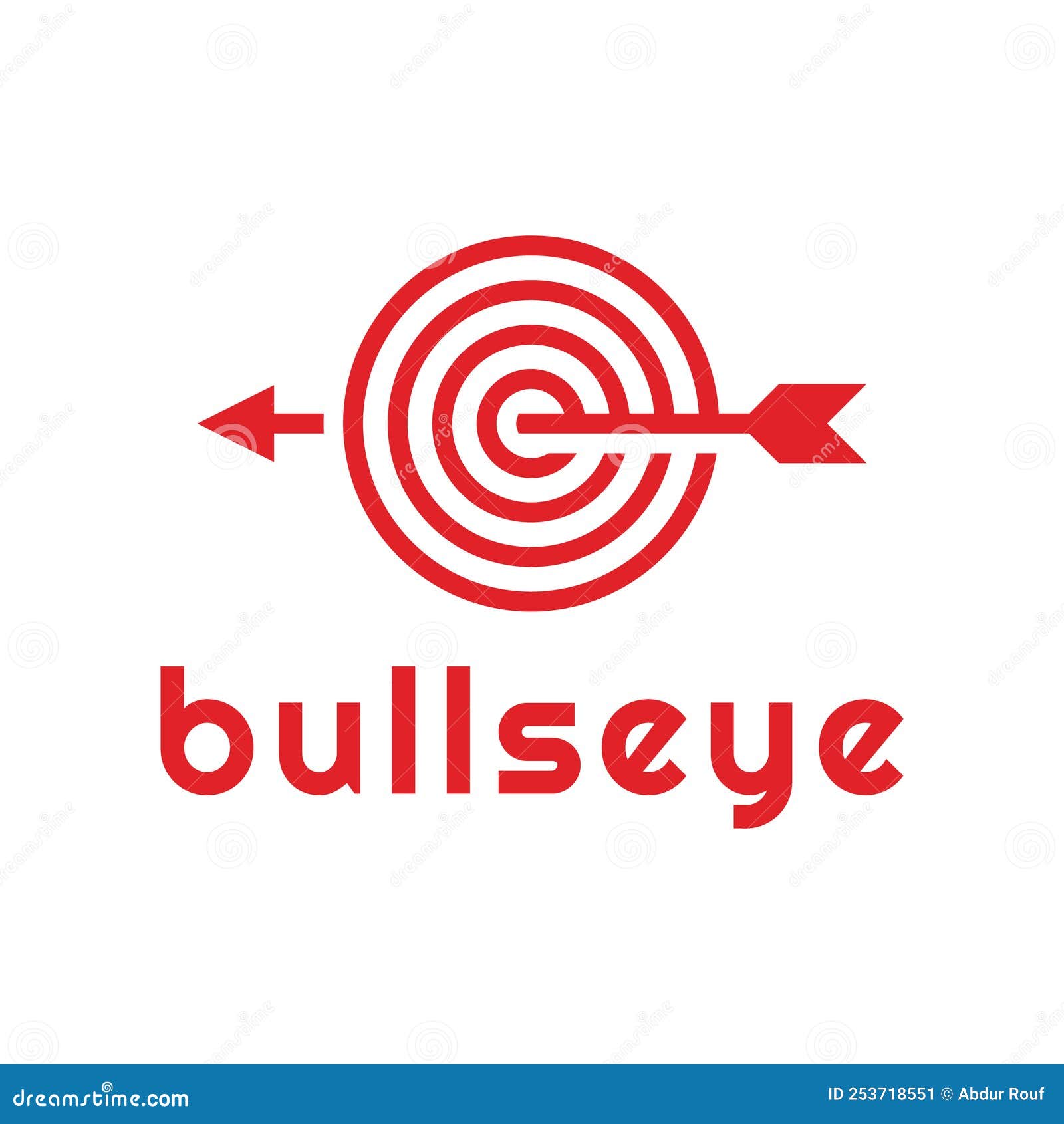 Bullseye or on Target Logo Design Stock Vector - Illustration of center ...