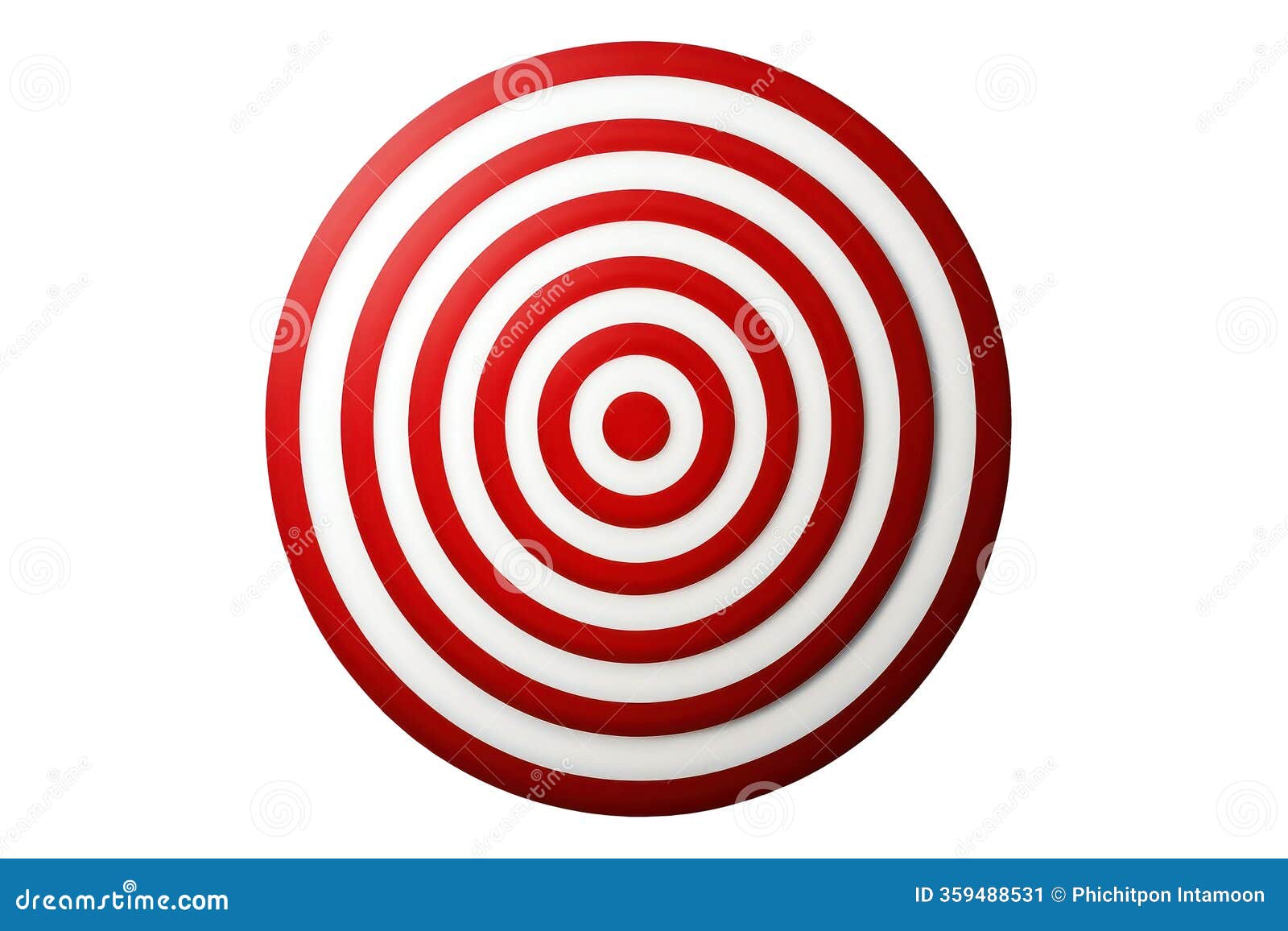 Bullseye Target, Red and White Concentric Circles, Graphic Symbol on ...