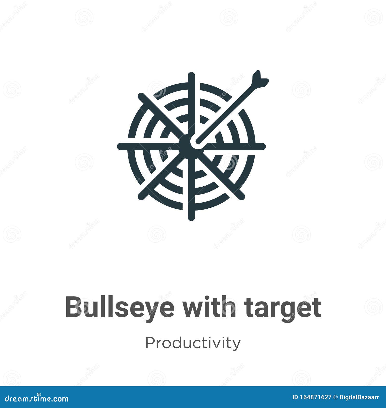 Bullseye With Target Symbol Vector Icon On White Background. Flat ... Bullseye With Target Symbol Vector Icon On White Background. Flat ...