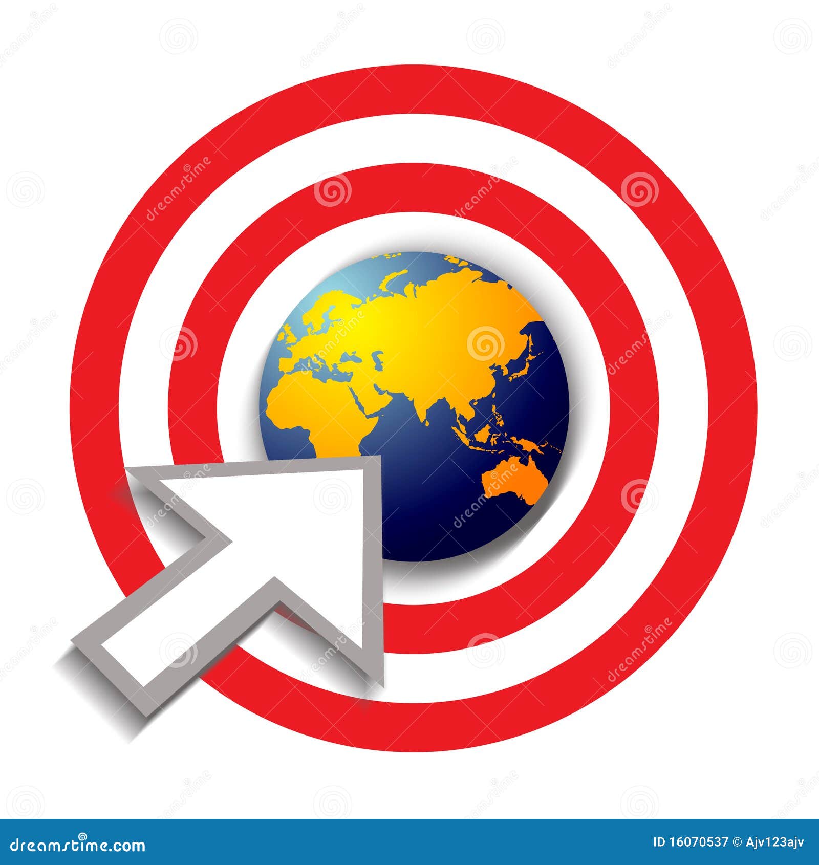 Bullseye Target World Success Royalty-Free Cartoon | CartoonDealer.com ...