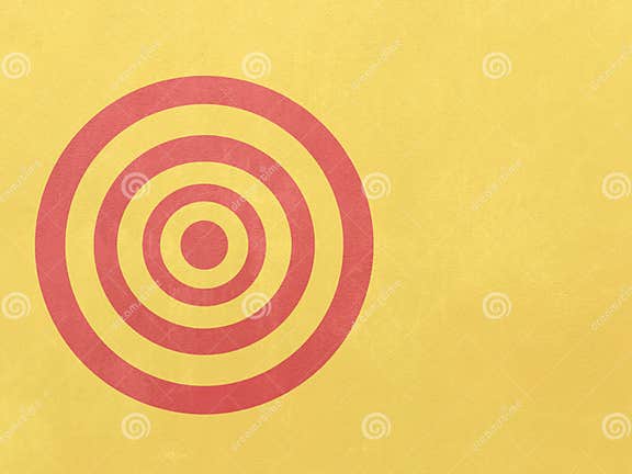 Bullseye Target on Yellow Wall Stock Photo - Image of creativity ...