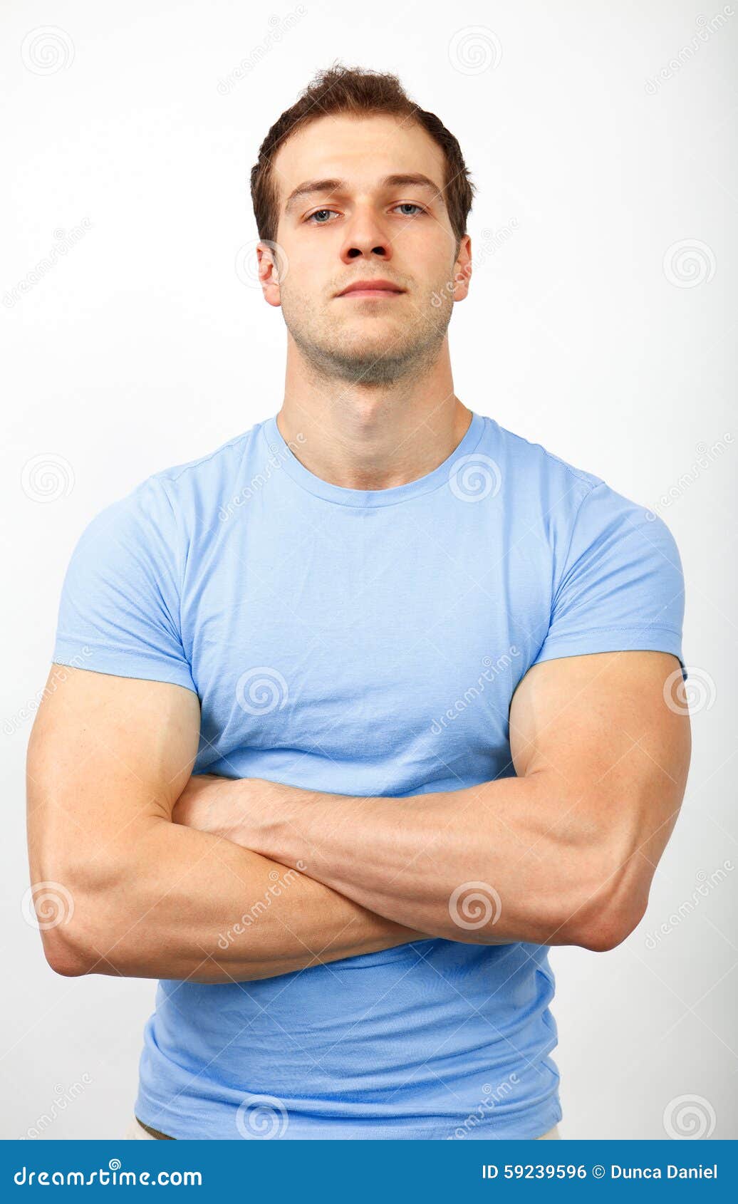 Bully or Arrogance Concept - Muscular Guy Looking Tough Stock Photo ...