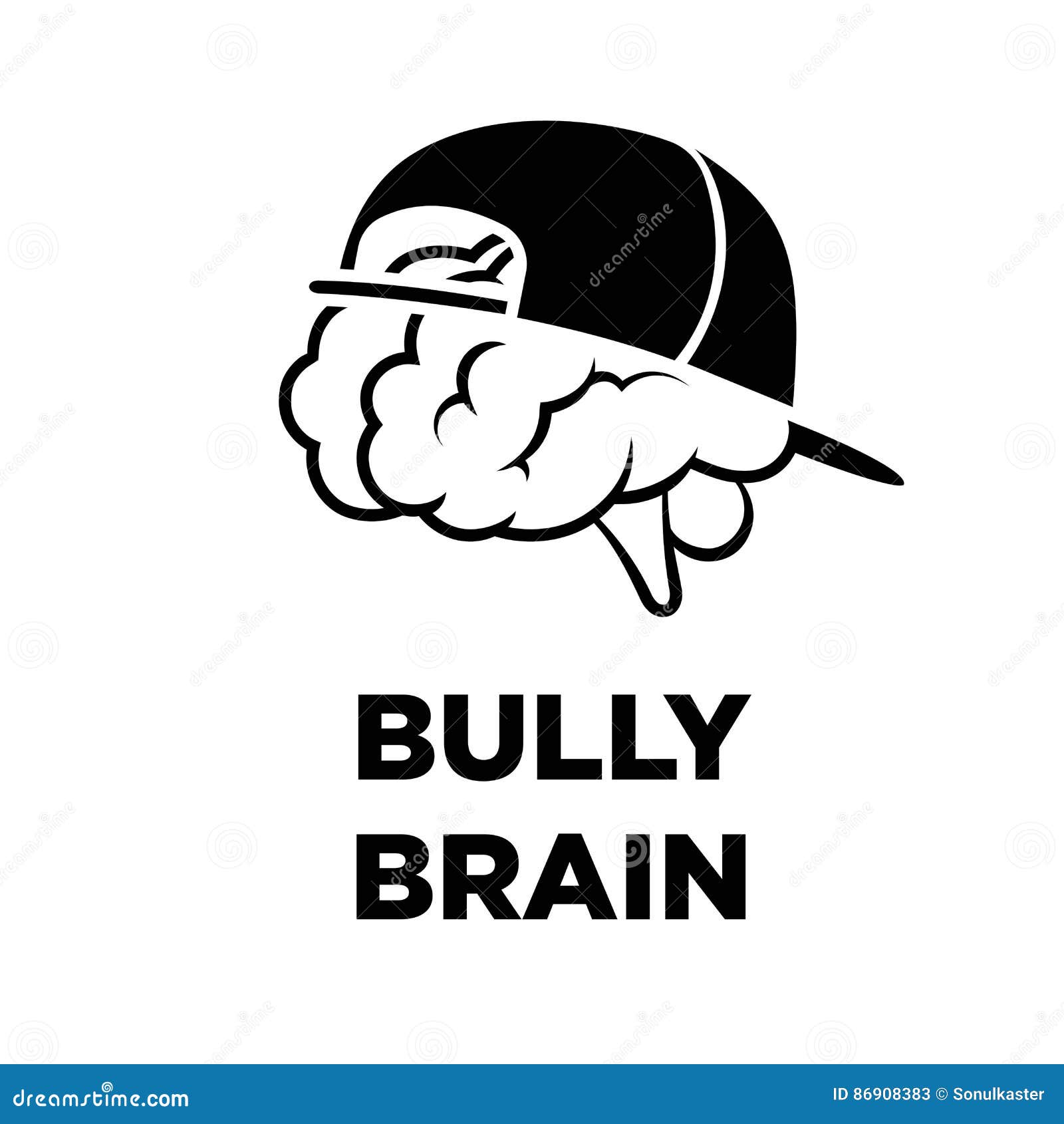 Bully Brain in Cap Creative Icon. Smart Intelligence Concept Vector ...