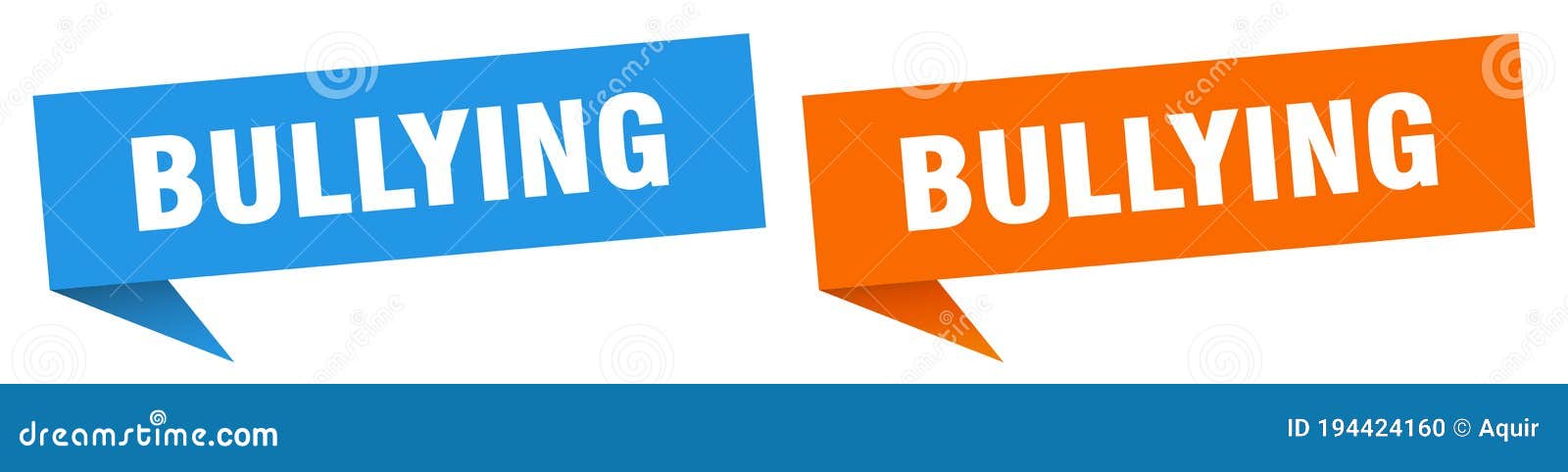 Bullying Banner. Bullying Speech Bubble Label Set. Vector Illustration ...