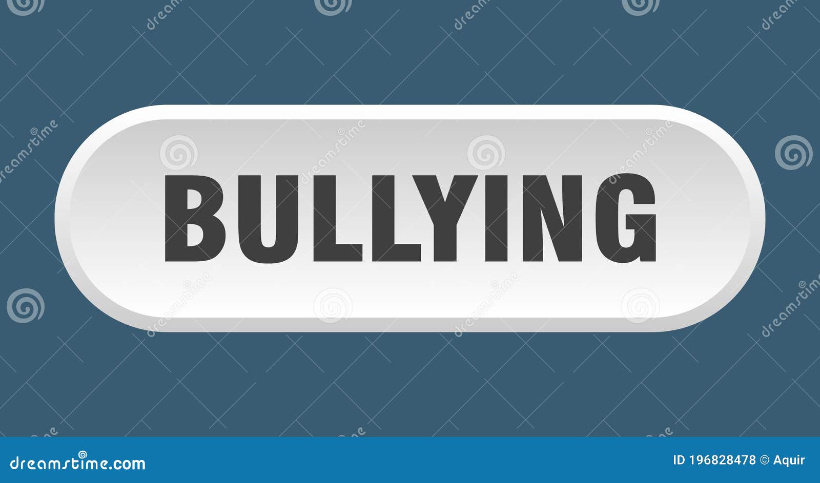 Bullying Button. Rounded Sign on White Background Stock Vector ...