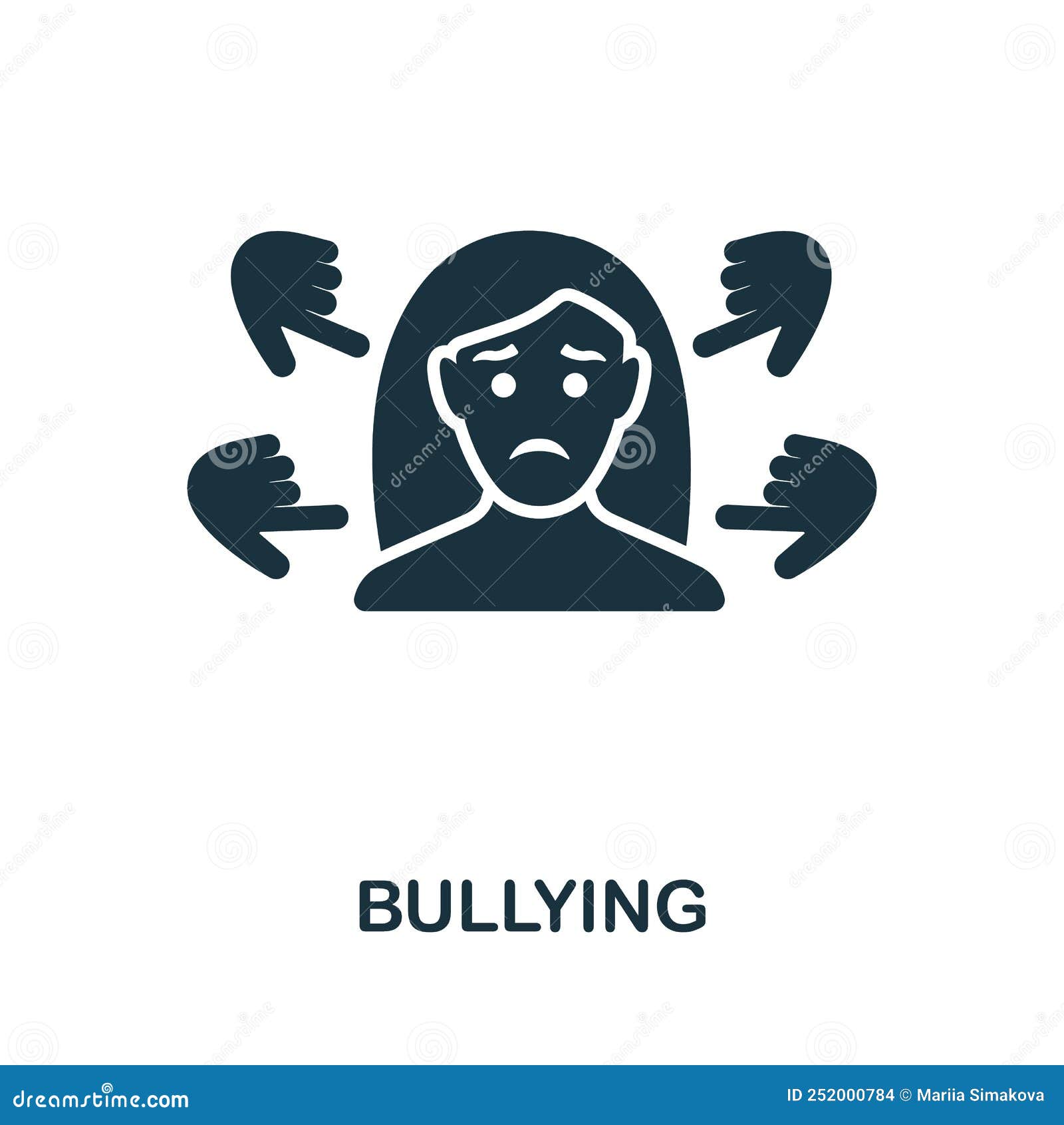 Bullying Icon. Monochrome Simple Line Harassment Icon for Templates ...