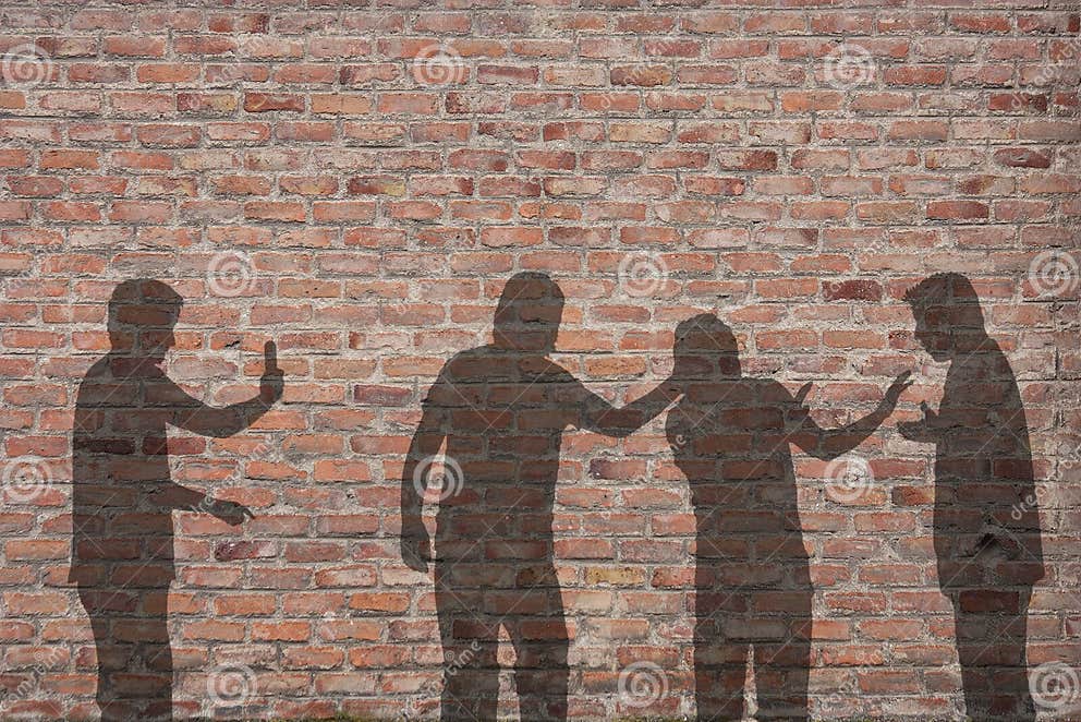 Bullying Scene Shadow on the Wall Stock Photo - Image of school, wall ...