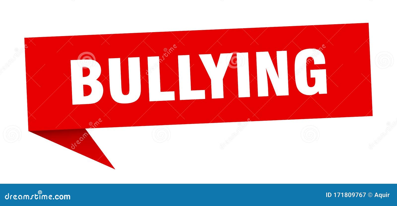 Bullying Speech Bubble. Bullying Ribbon Sign Stock Vector ...
