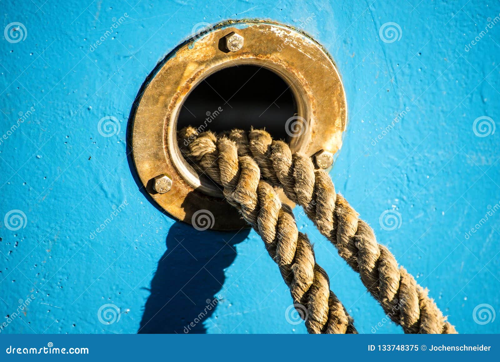 Bulwark with Mooring Lines of a Trawler Stock Image - Image of nautical ...