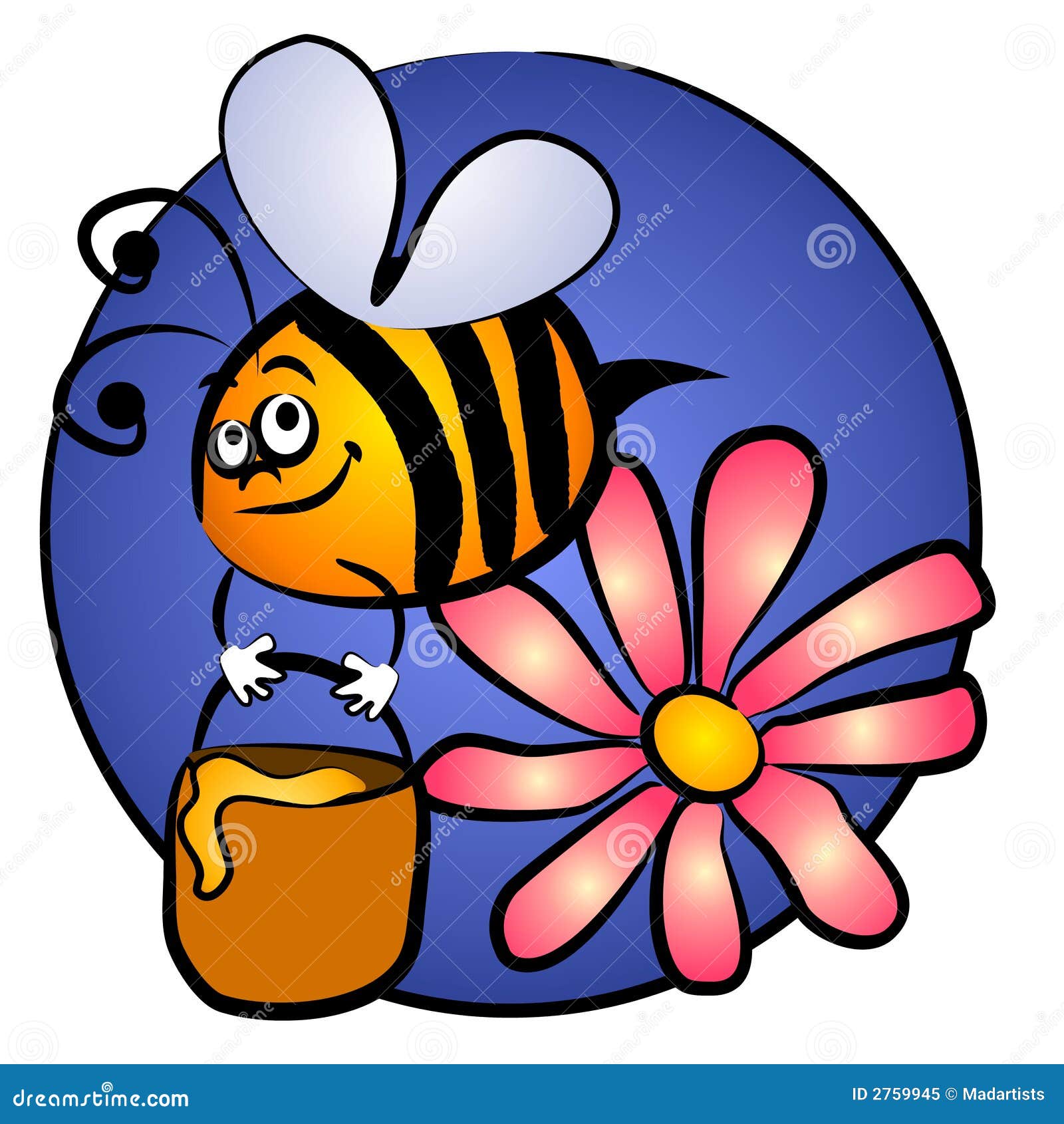 Honey Bee Cartoons Icons Pack Vector Illustration | CartoonDealer.com ...