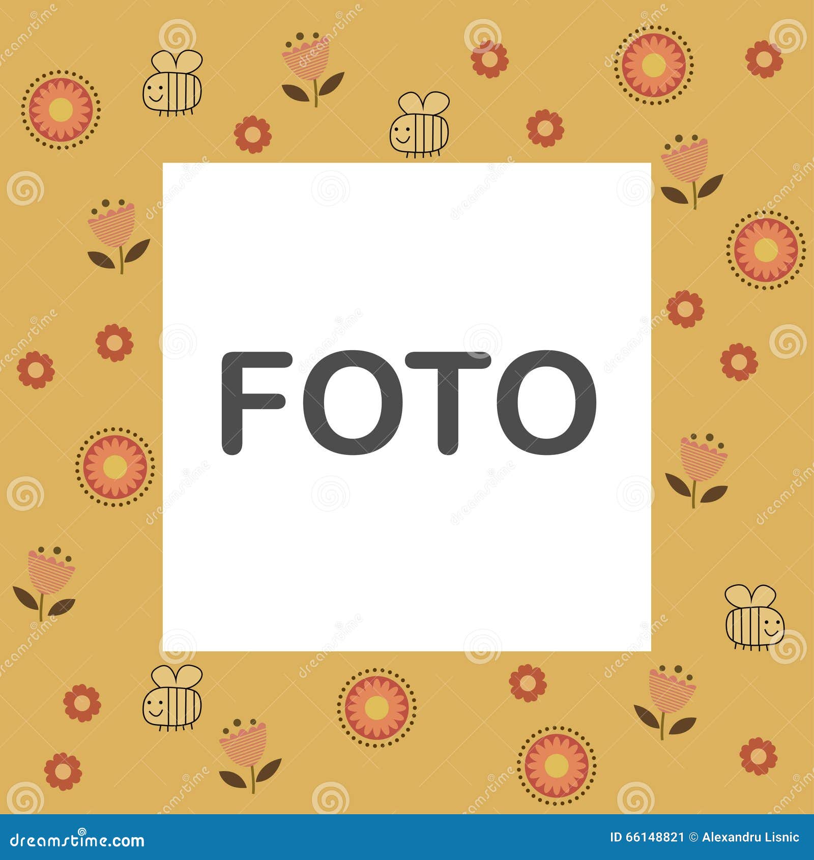 Bumble bee foto frame stock vector. Illustration of bumble - 66148821