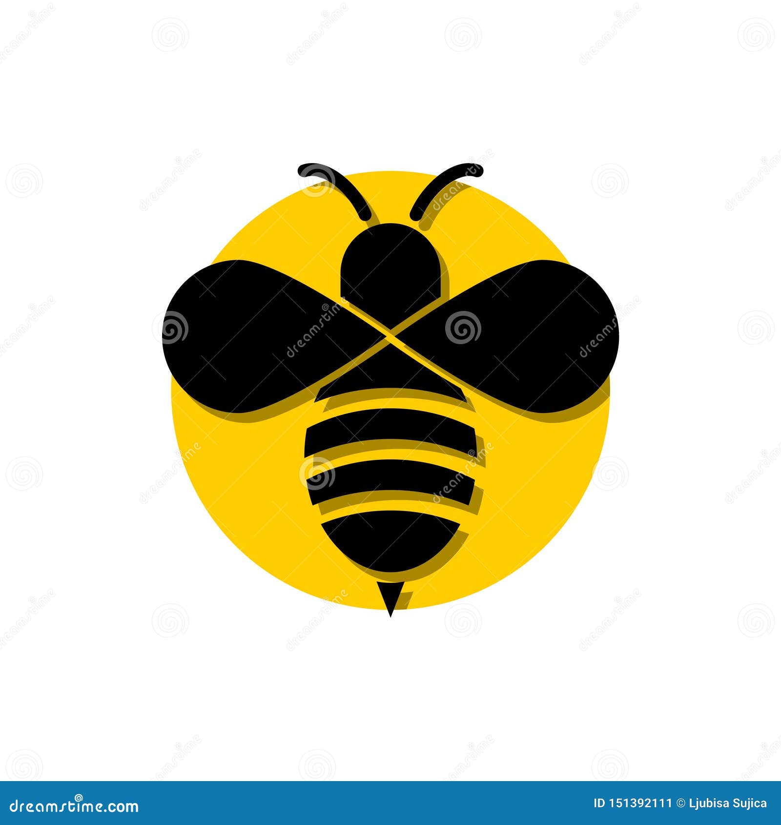Bumble Bee Icon Logo Template Stock Vector - Illustration of logotype ...