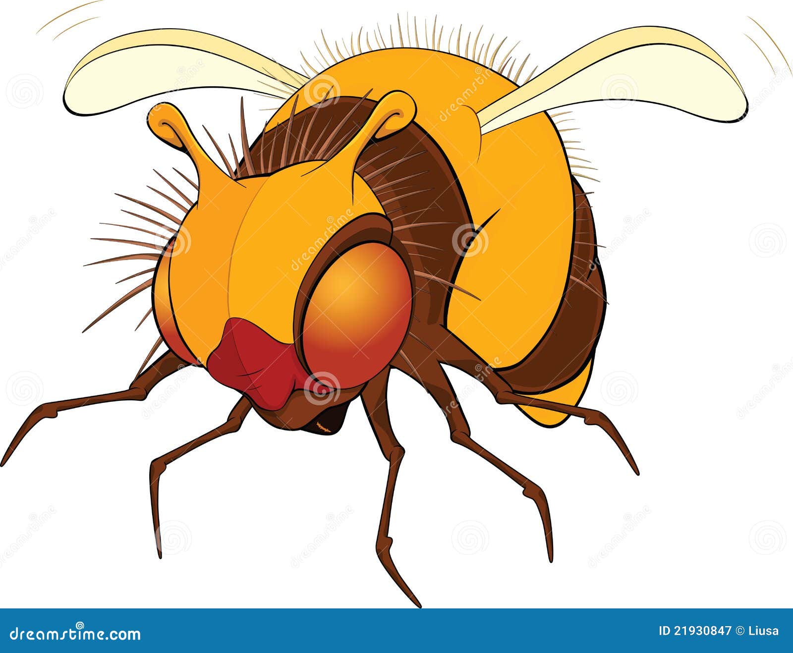 Bumblebee. Cartoon stock vector. Illustration of poisonous - 21930847