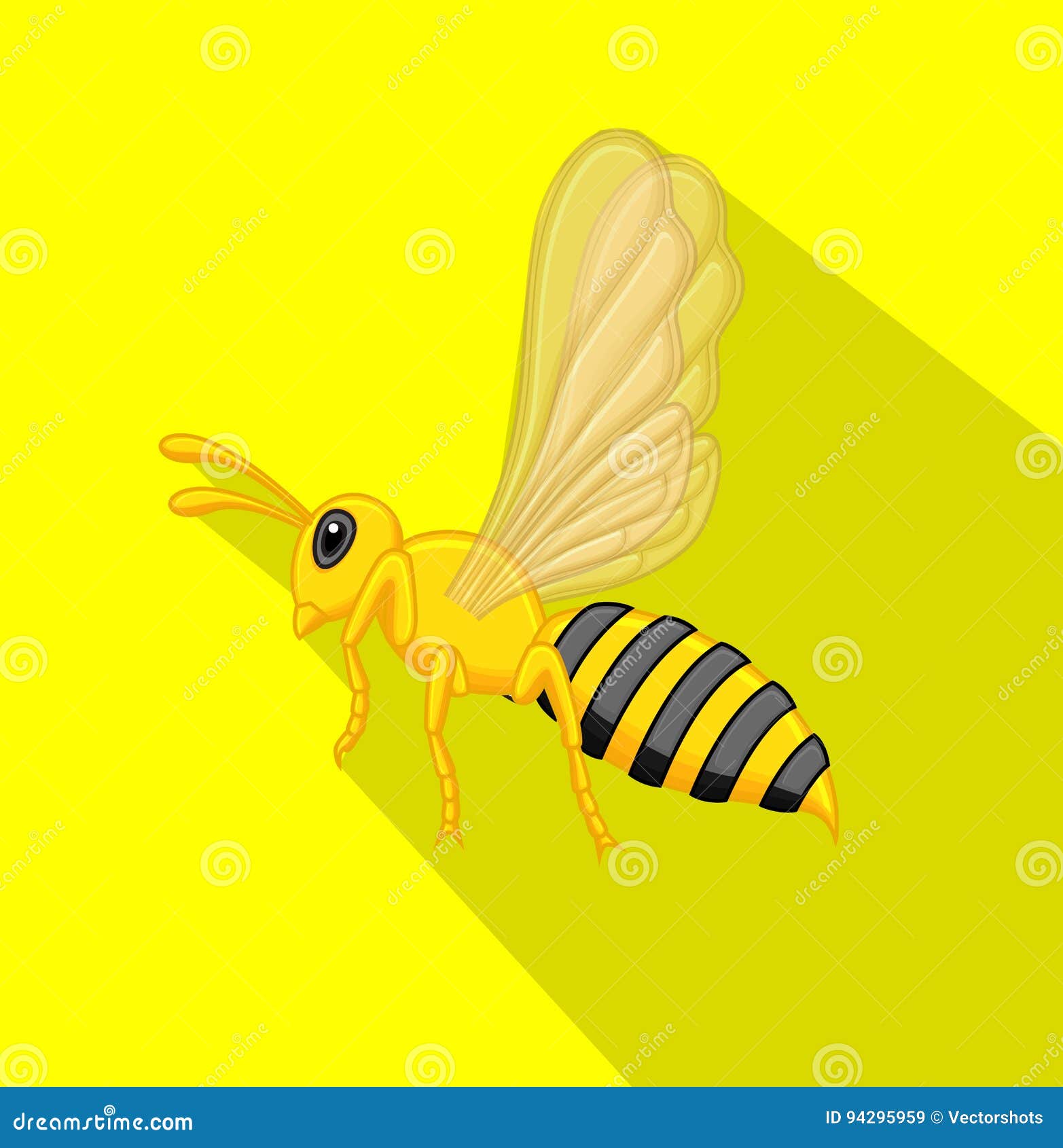 Bumblebee stock vector. Illustration of housefly, dangerous - 94295959