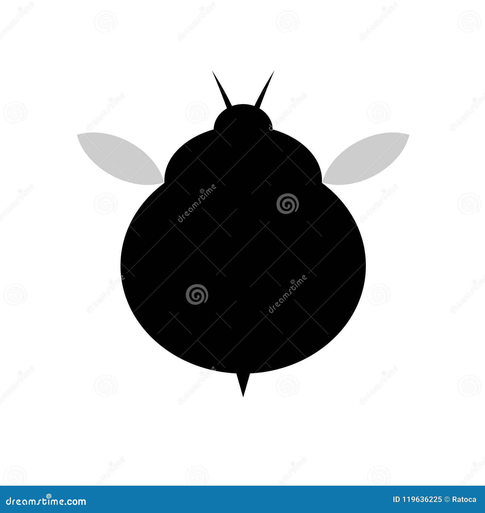 Bumblebee insect icon stock vector. Illustration of bumblebee - 119636225