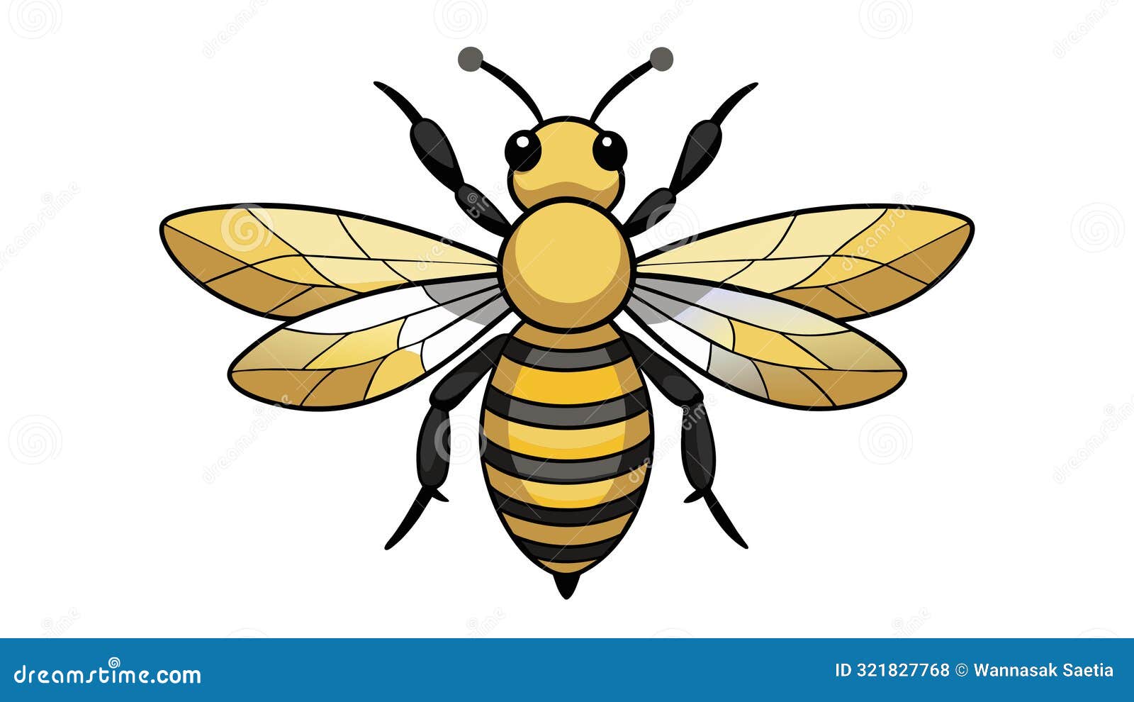 Bumblebee Isolated Top View Stock Vector - Illustration of arthropod ...