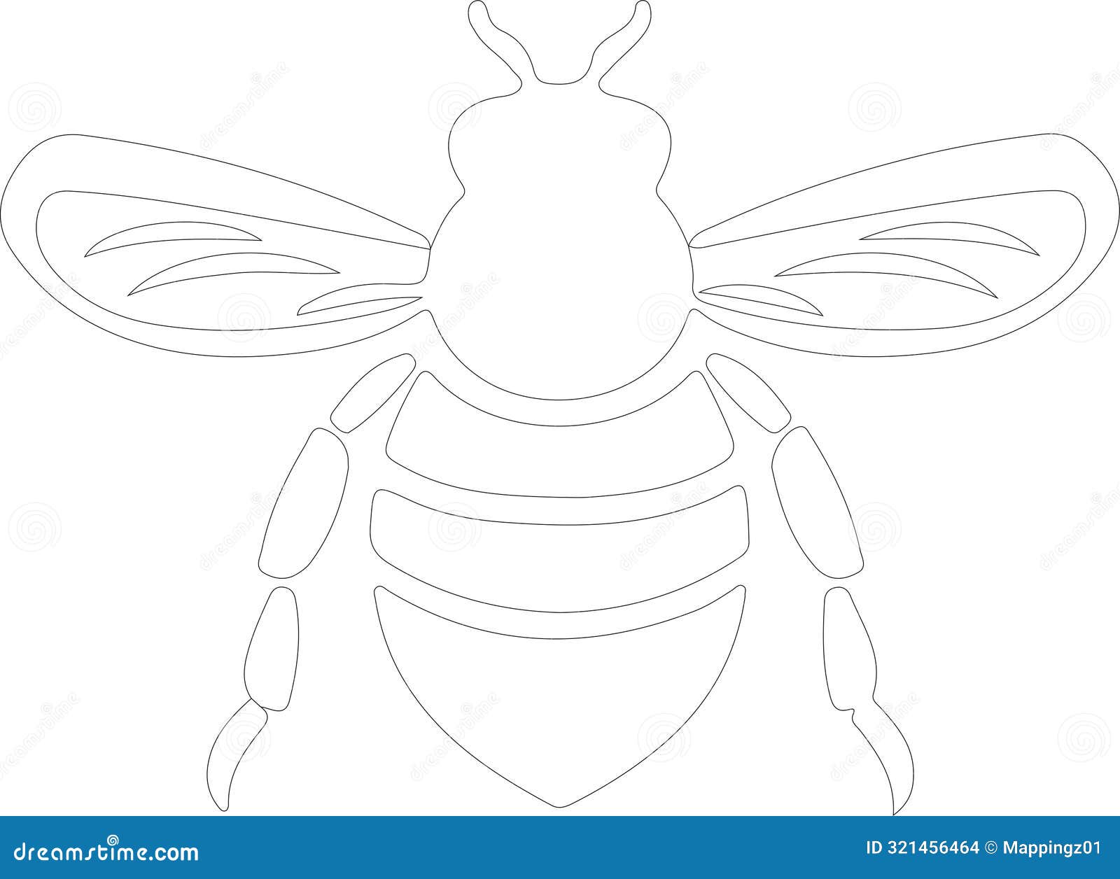Bumblebee Outline Silhouette Generative Ai Stock Vector - Illustration ...