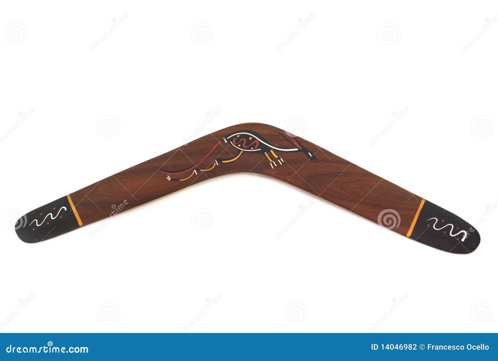 Bumerangue australiano foto de stock. Imagem de pintado - 14046982