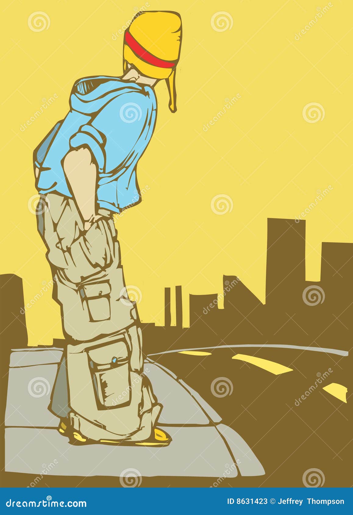 Bumming un paseo ilustración del vector. Ilustración de camino - 8631423