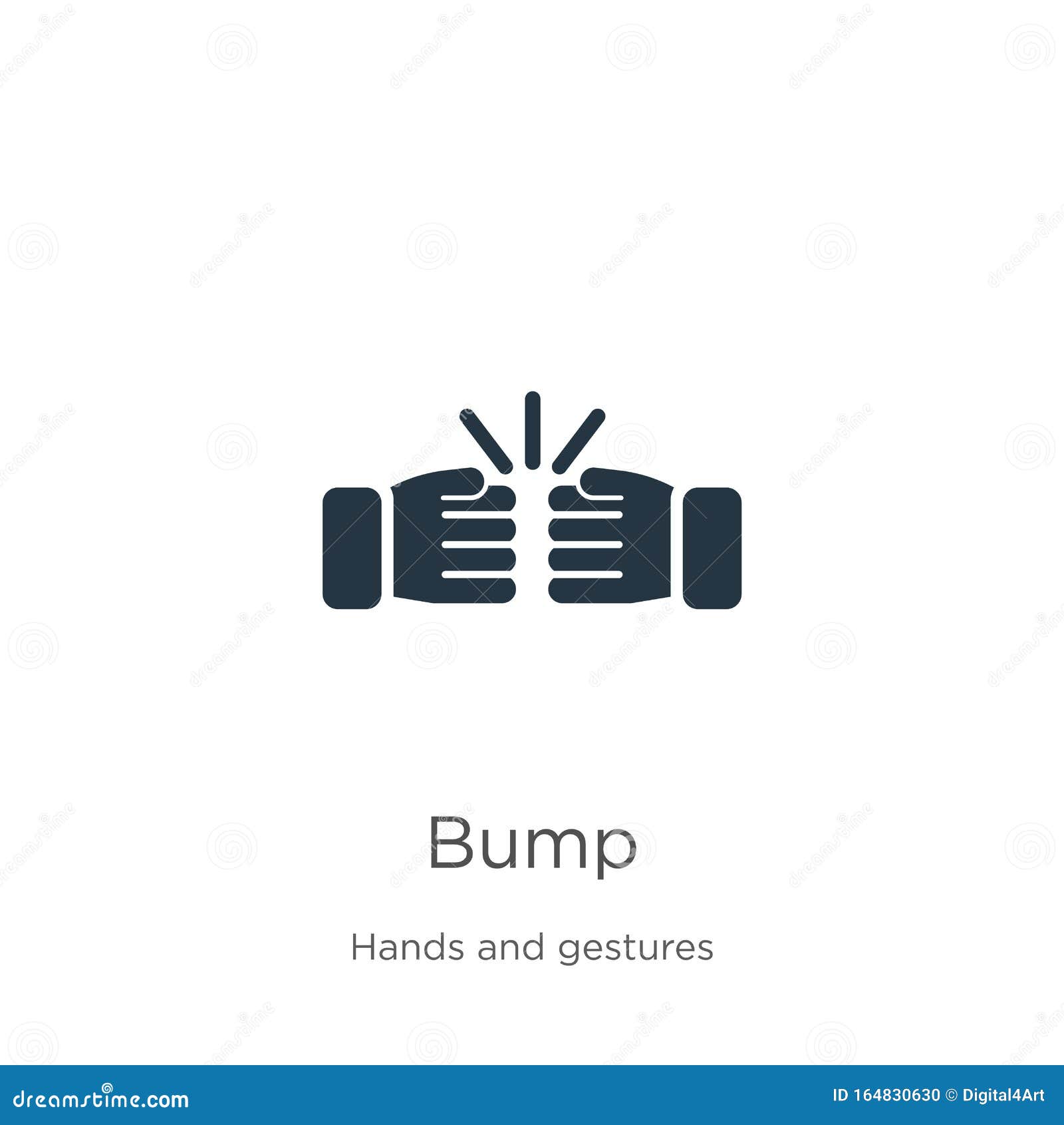 Bump Icon Vector. Trendy Flat Bump Icon from Hands and Gestures ...