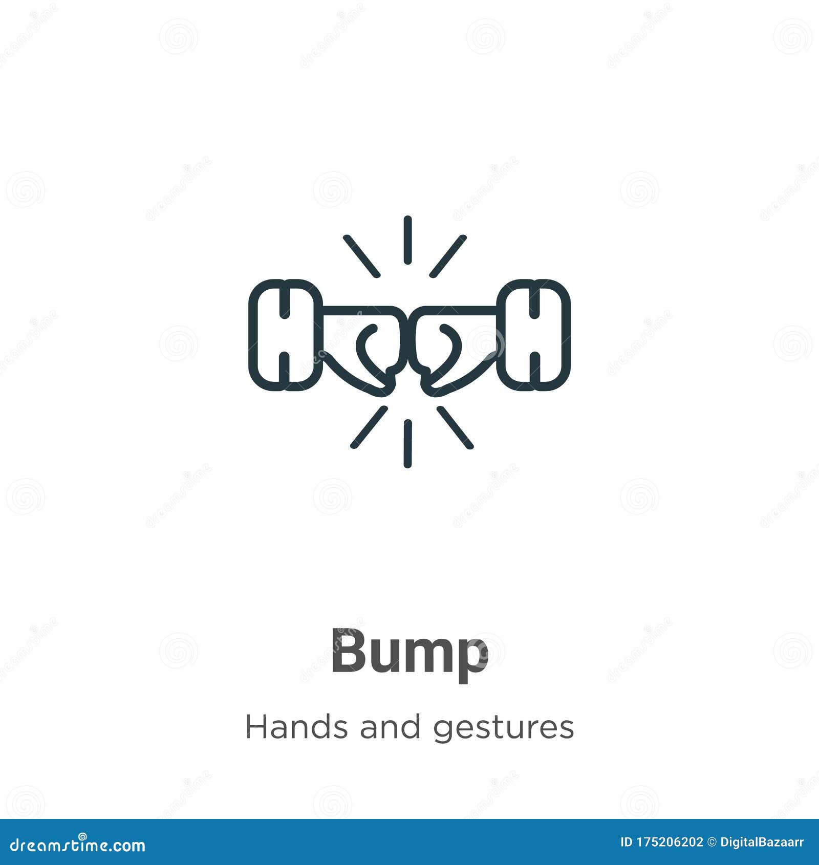 Bump Outline Vector Icon. Thin Line Black Bump Icon, Flat Vector Simple ...
