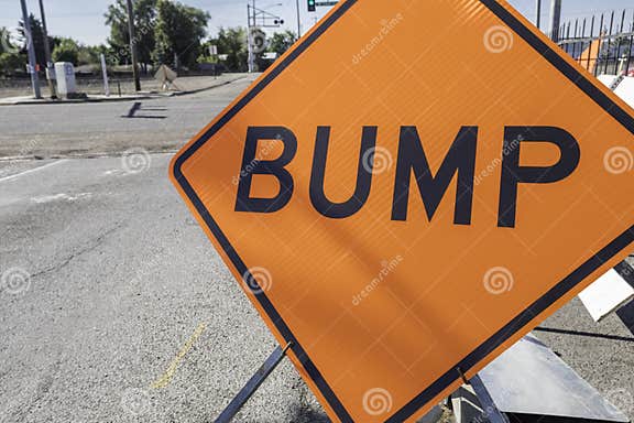 Bump Sign stock photo. Image of safety, reflecting, symbol - 98329306
