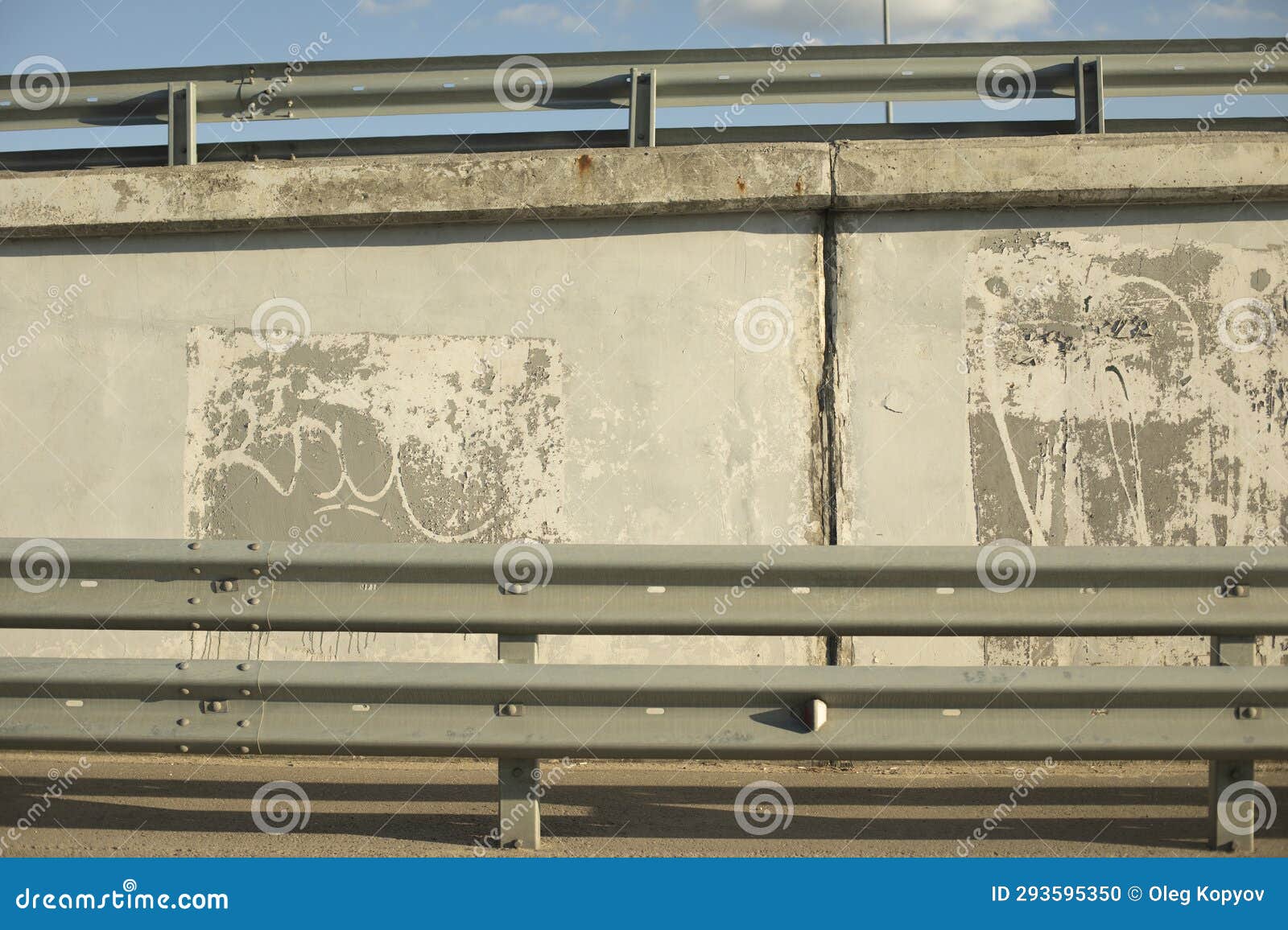 Bump Stop Near Highway. Wall on Highway Stock Photo - Image of speed ...