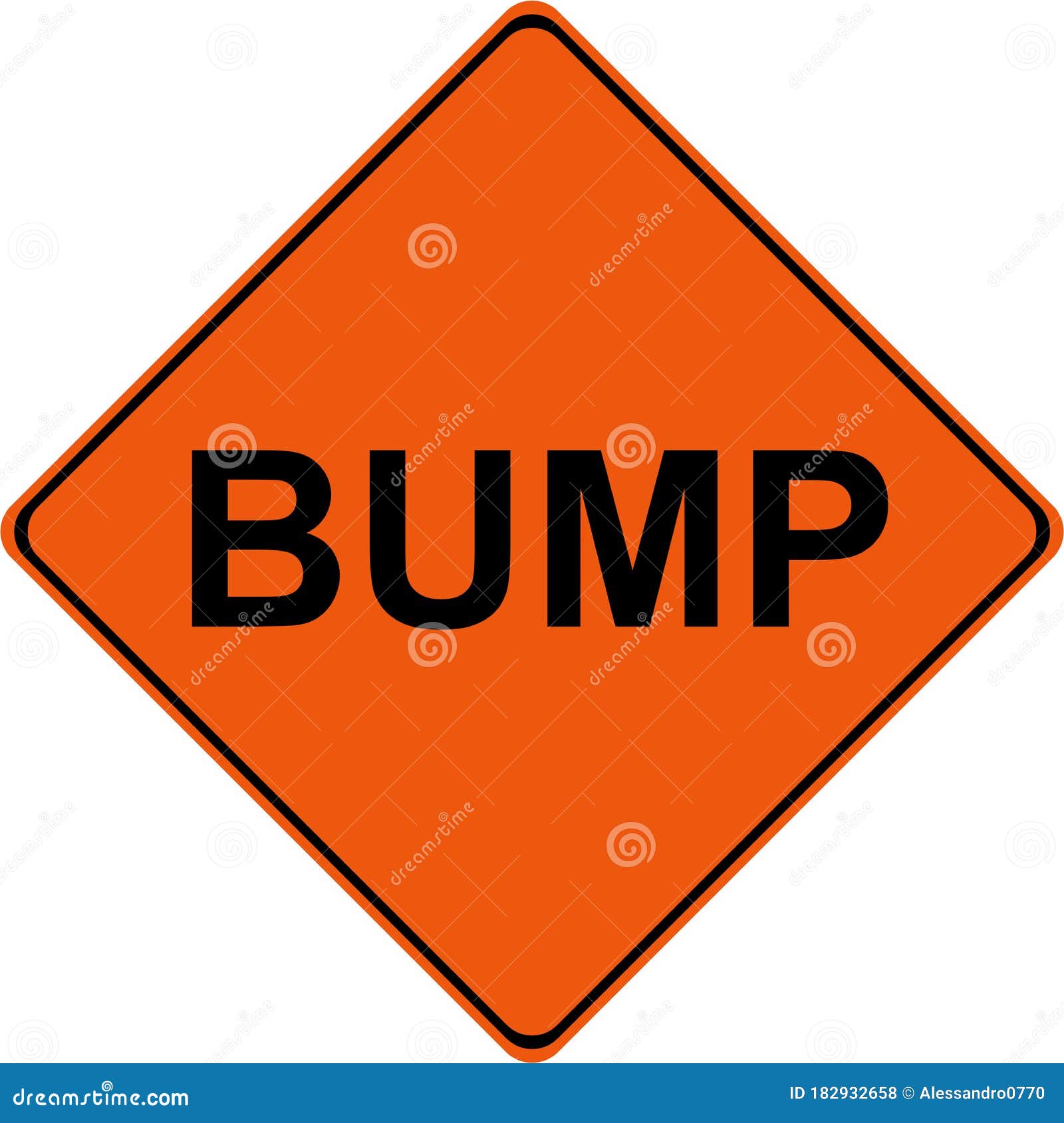 Bump warning sign stock illustration. Illustration of stop - 182932658