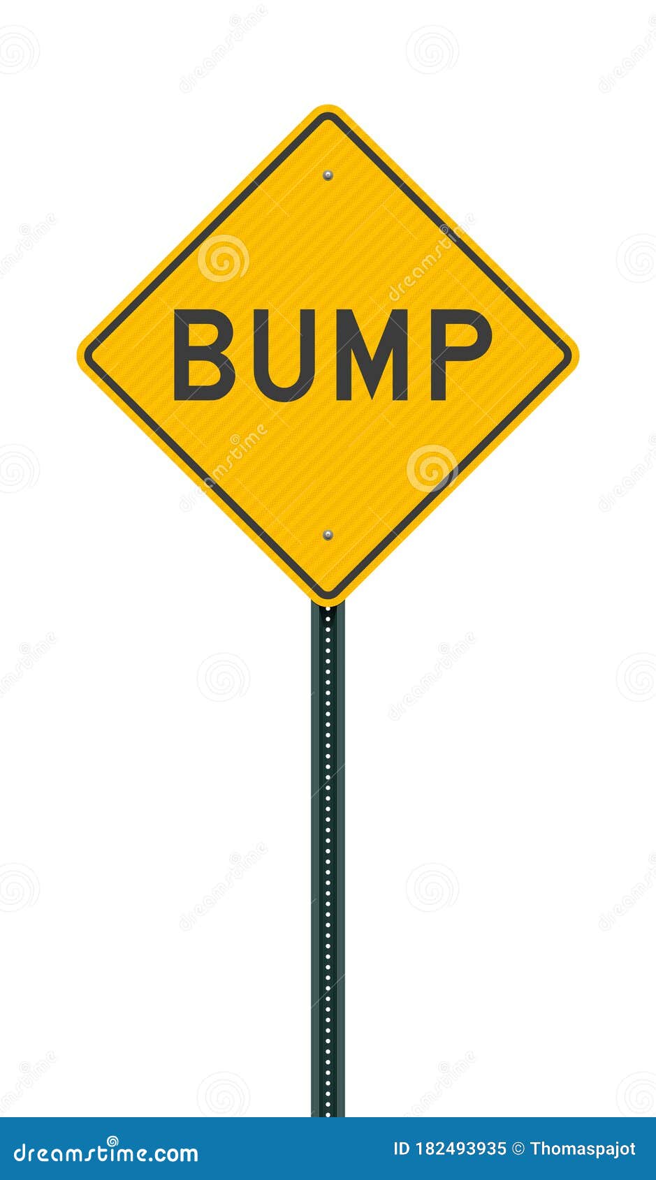 Bump Yellow Diamond Road Sign Stock Vector - Illustration of signal ...