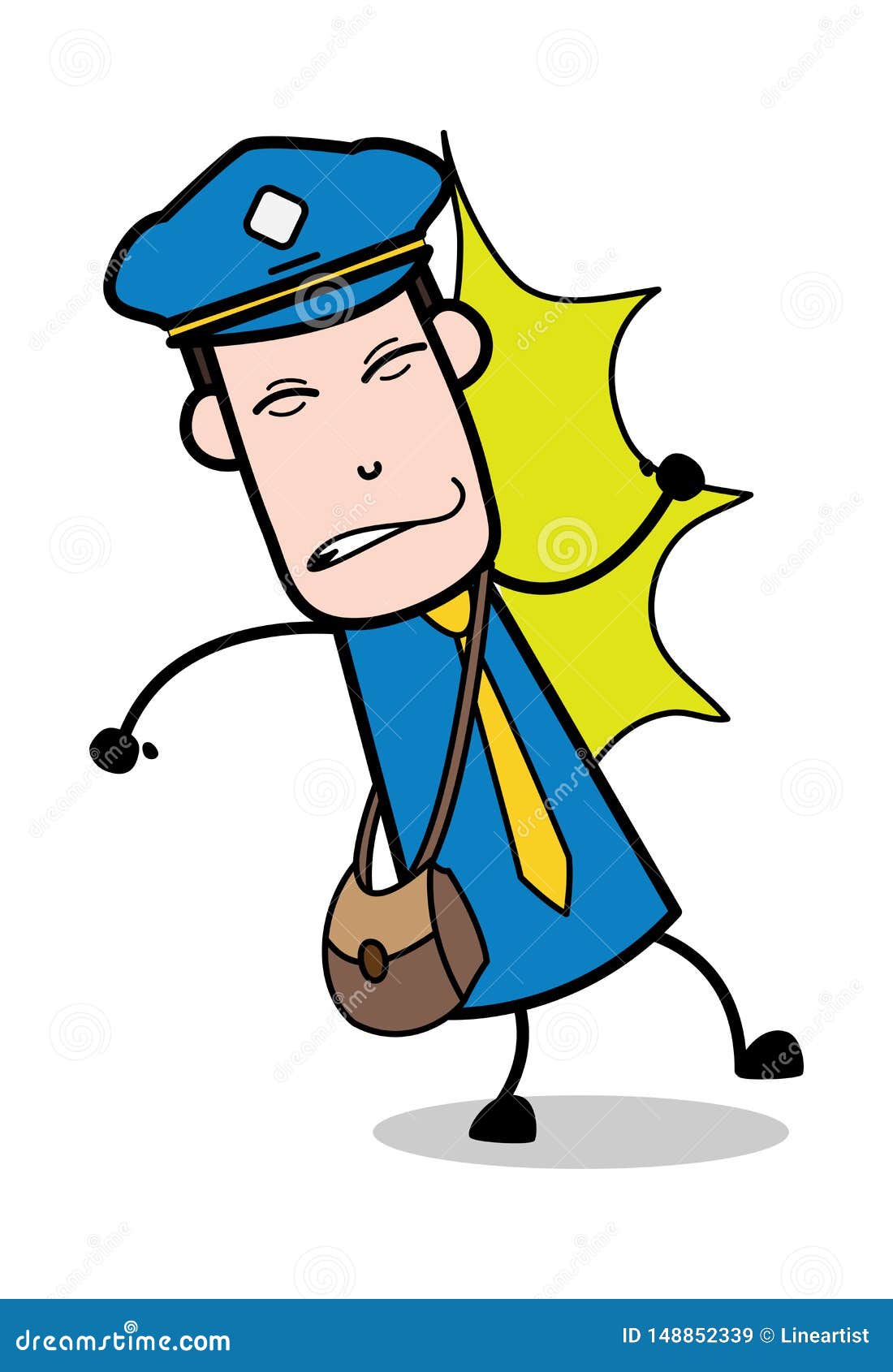 Bumped - Postman Cartoon Courier Guy Vector Illustration Stock ...