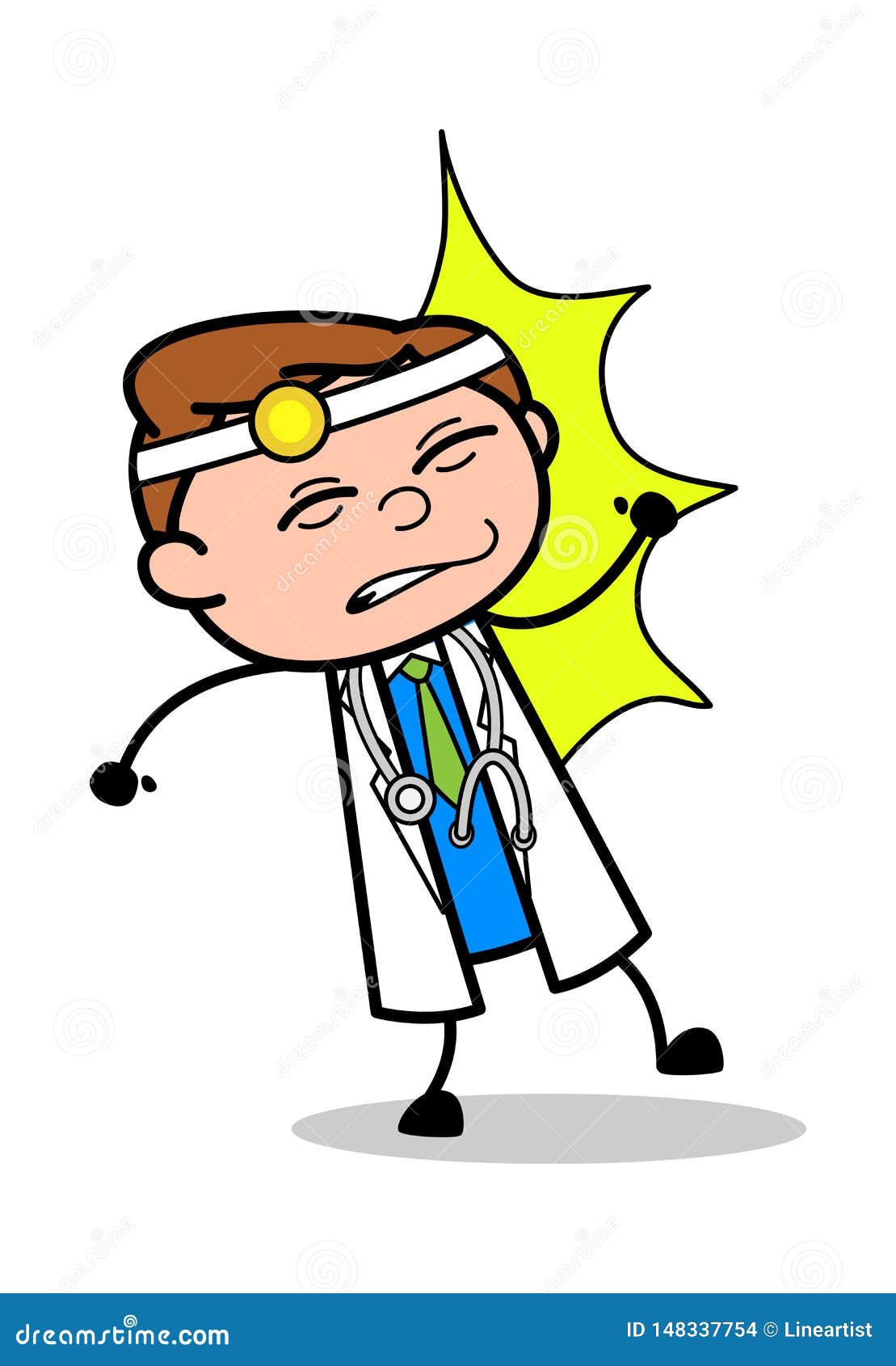 Bumped - Professional Cartoon Doctor Vector Illustration Stock ...