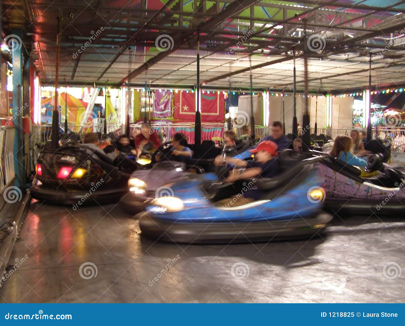 Bumper Car Fun Blur stock image. Image of drive, amusement - 1218825