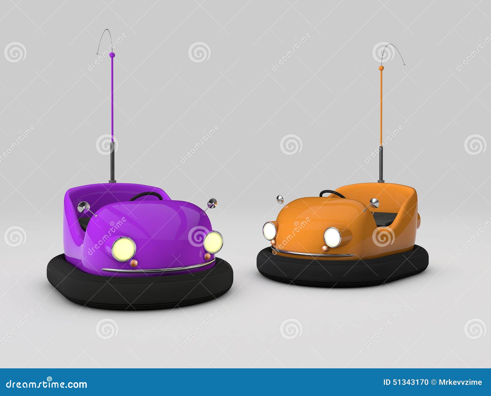 Bumping Cars Attraction. Funfair Ride Color Icon Vector Illustration ...