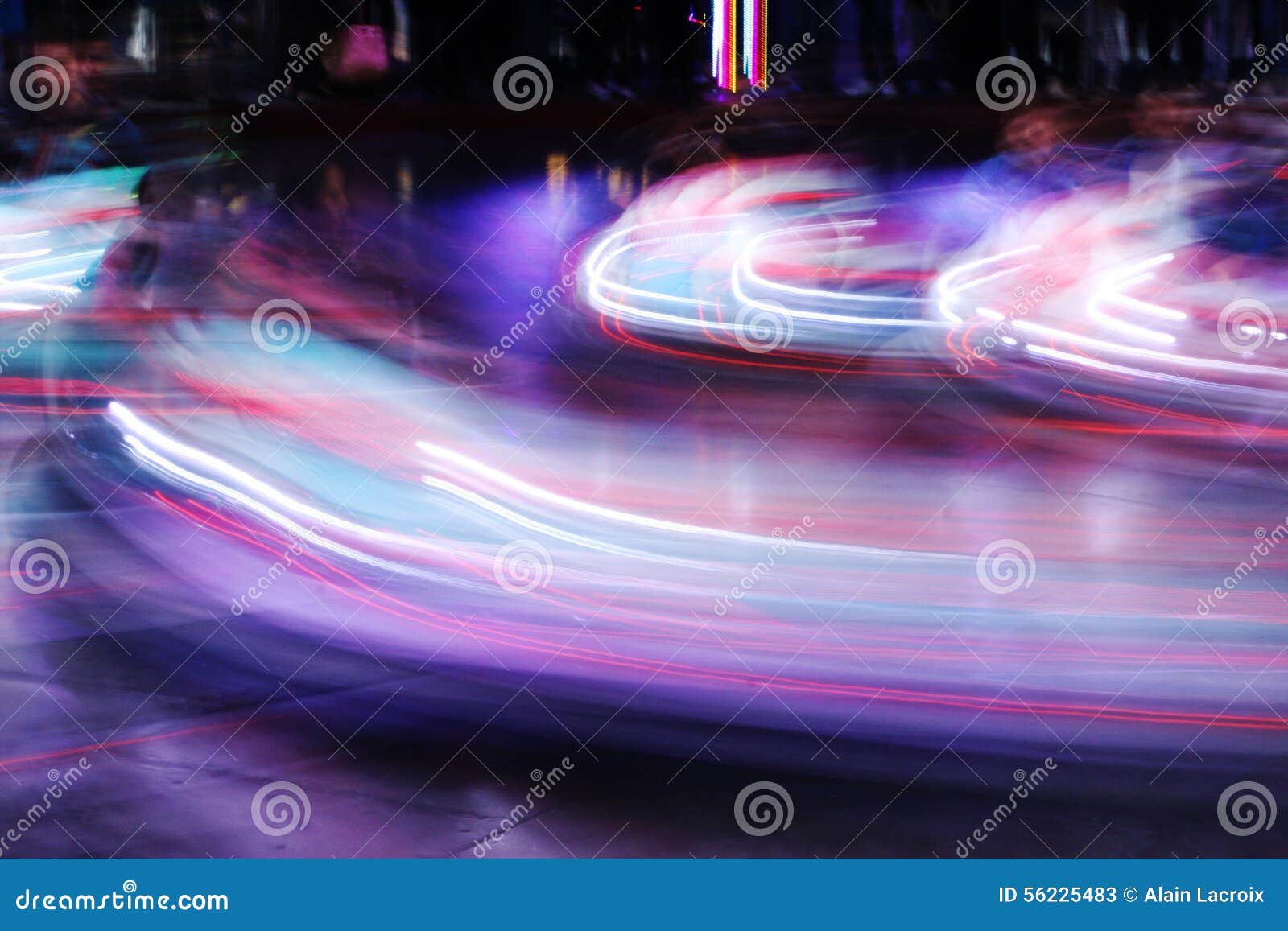 Bumper cars stock image. Image of lights, colorful, exposure - 56225483