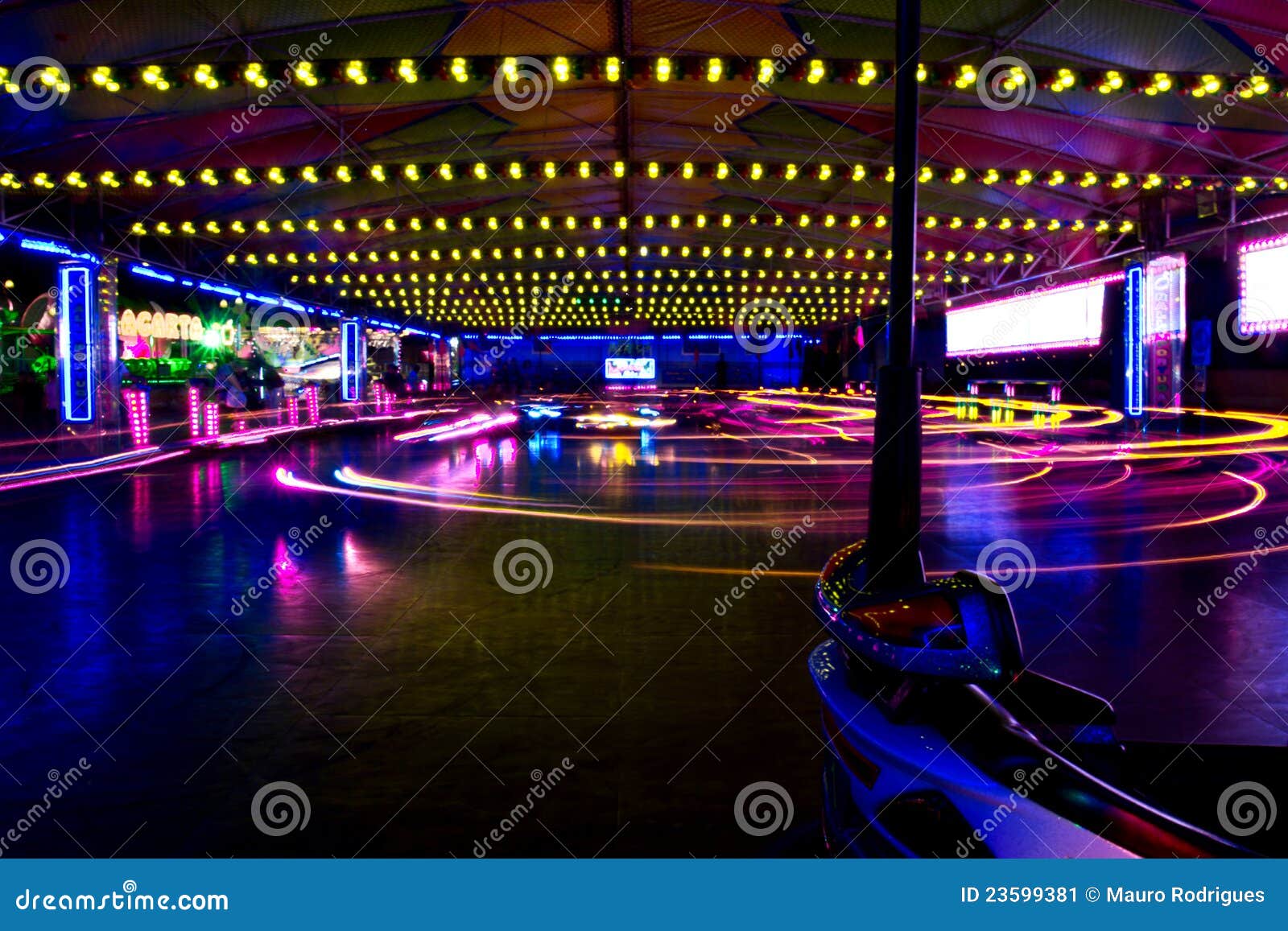 Bumper cars in motion stock image. Image of ride, celebration - 23599381