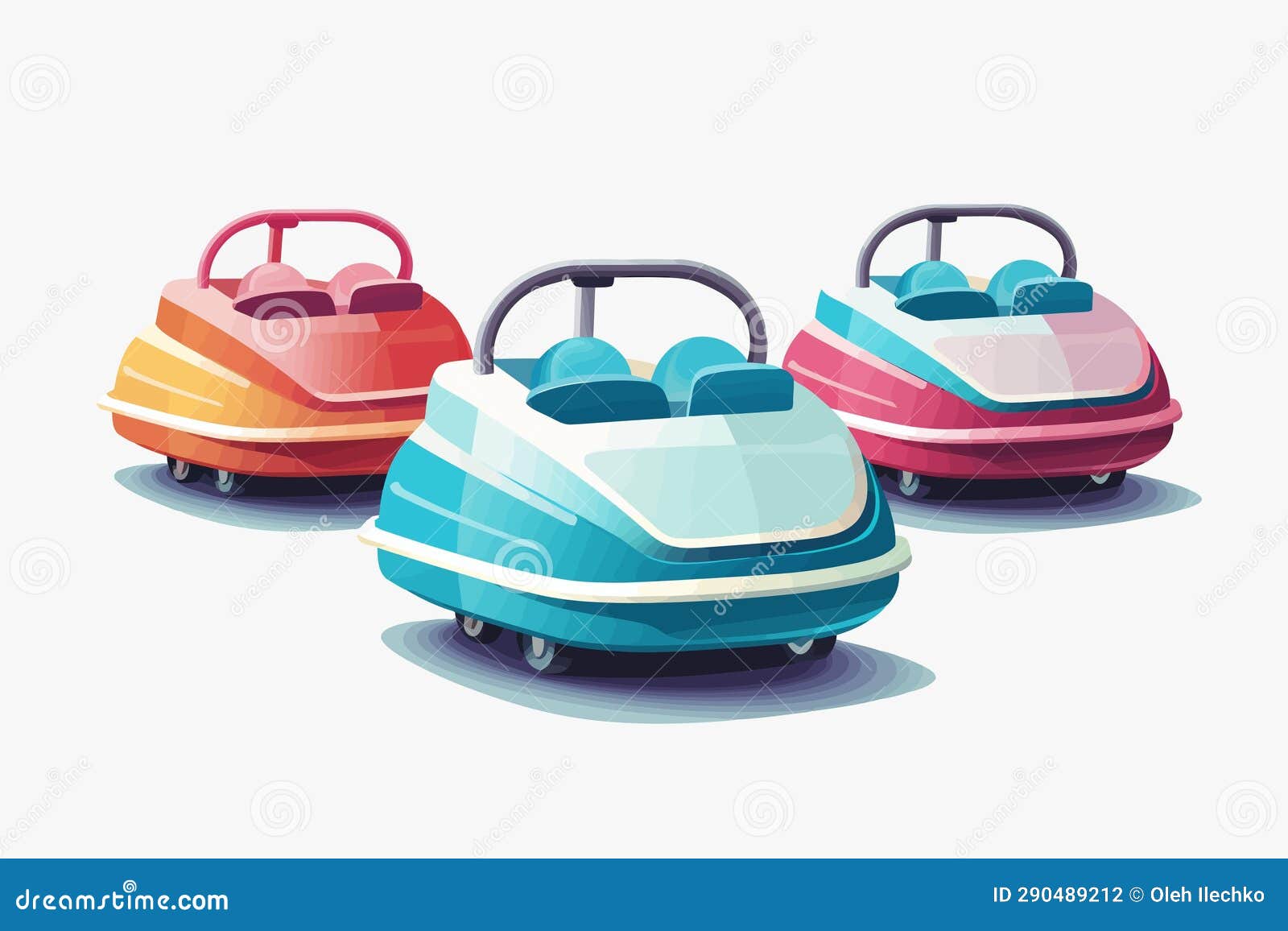 Bumper Cars Vector Flat Minimalistic Isolated Illustration Stock Vector ...