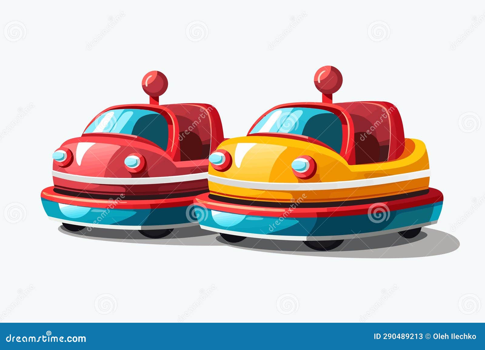 Bumper Cars Vector Flat Minimalistic Isolated Illustration Stock Vector ...